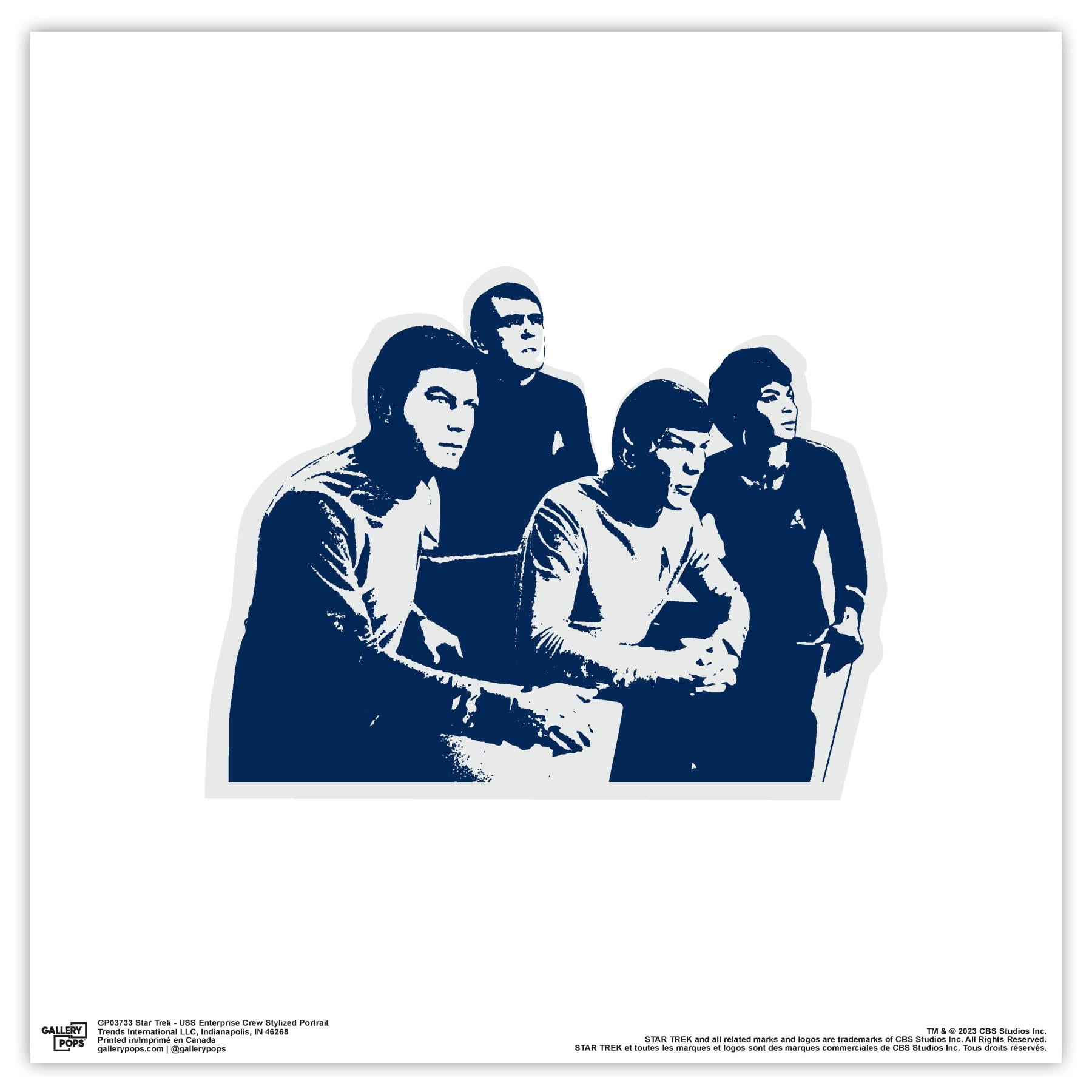 Gallery Pops Star Trek - USS Enterprise Crew Stylized Portrait Wall Art ...