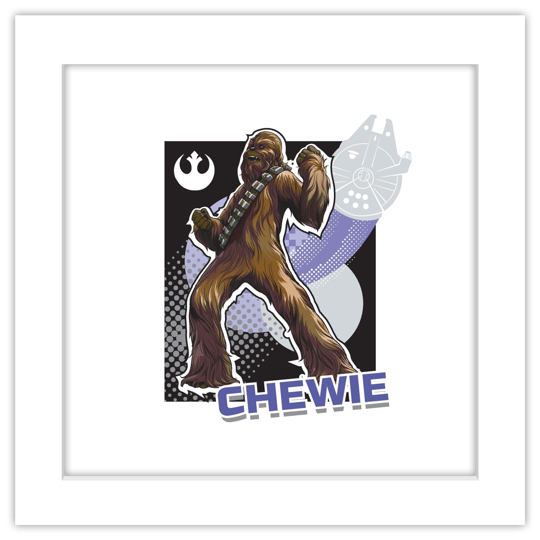 Gallery Pops Star Wars - Academic Chewie Wall Art, White Framed Version ...