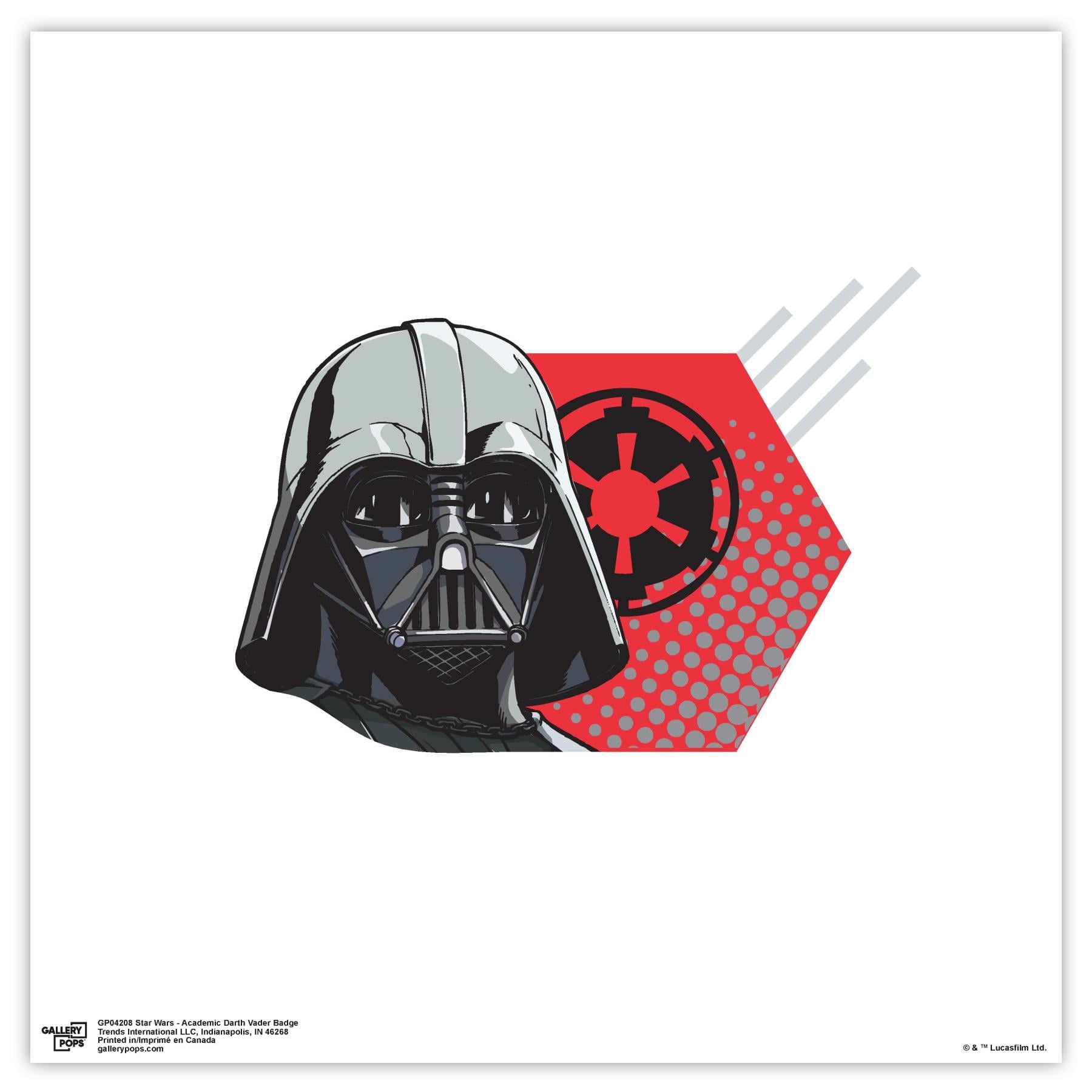 Gallery Pops Star Wars - Academic Darth Vader Badge Wall Art, Unframed ...