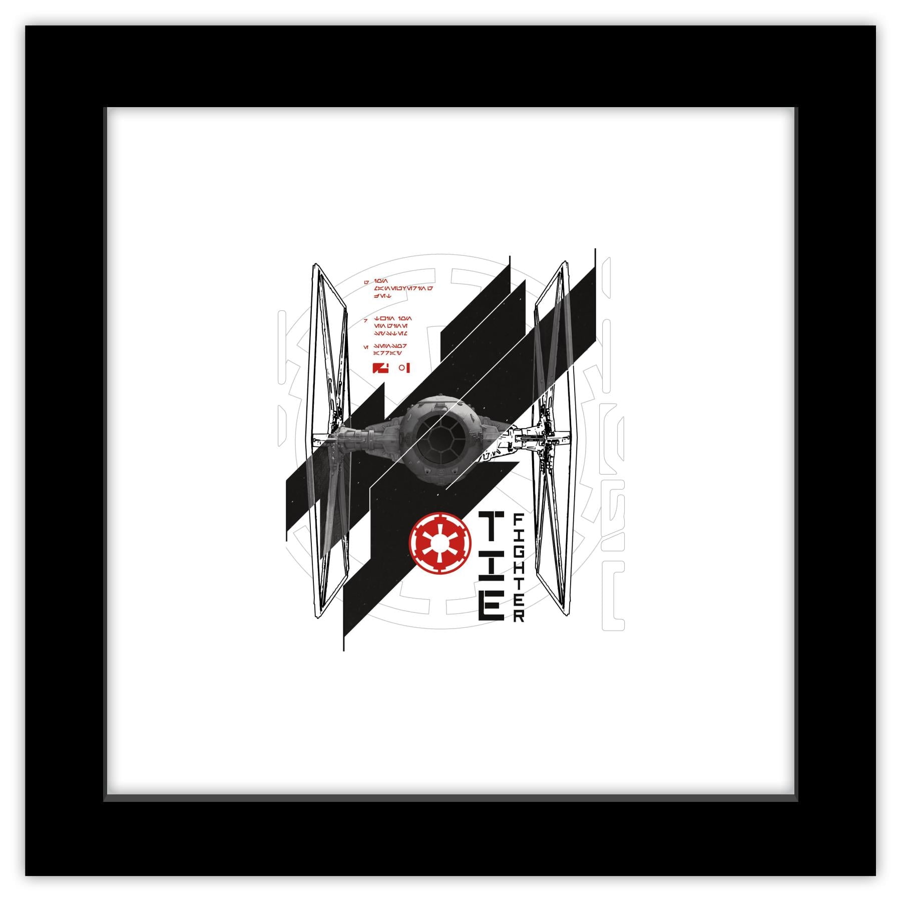 Gallery Pops Star Wars: Andor - TIE Fighter Wall Art, Black Framed ...