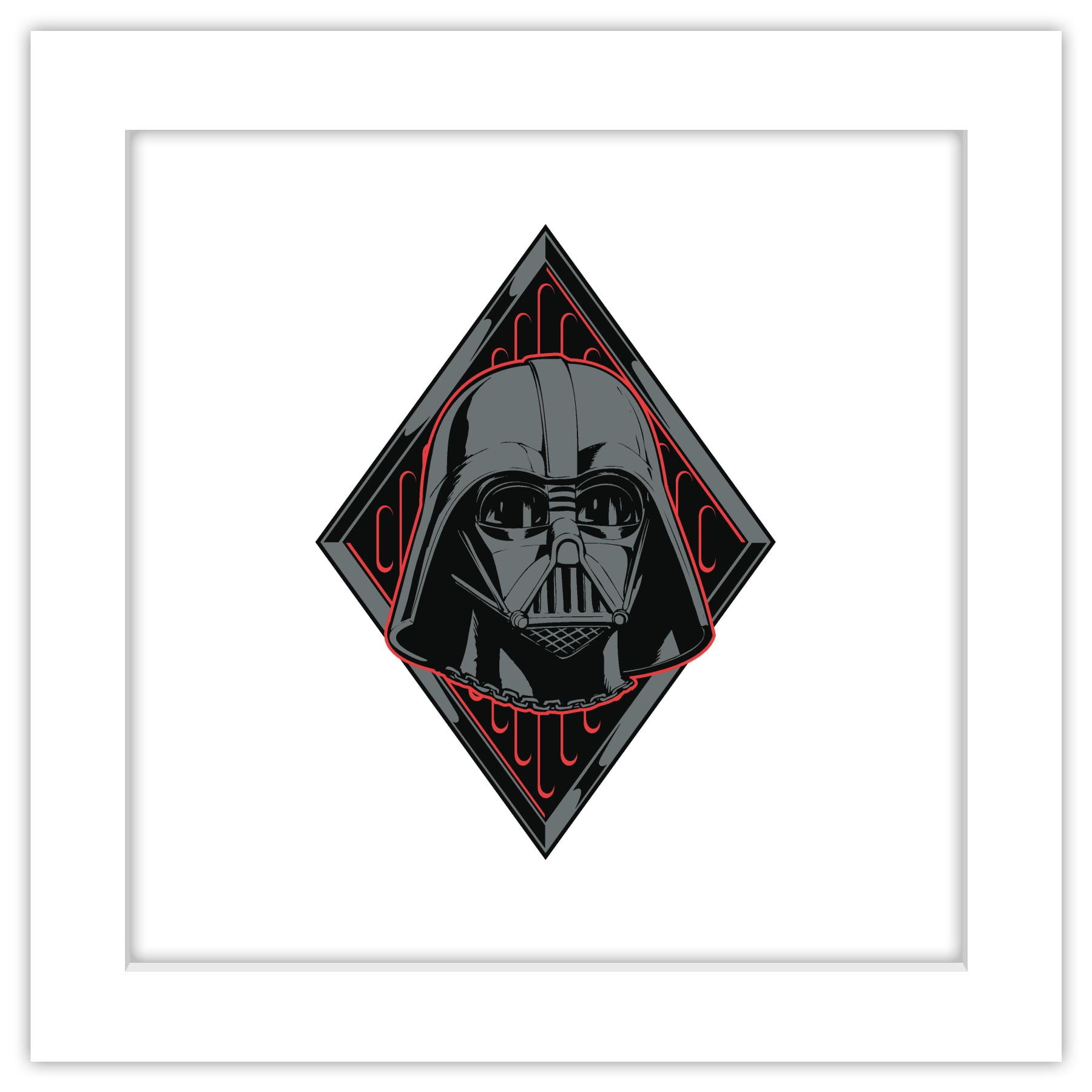 Gallery Pops Star Wars - Dark Side Darth Vader Badge Wall Art, White ...