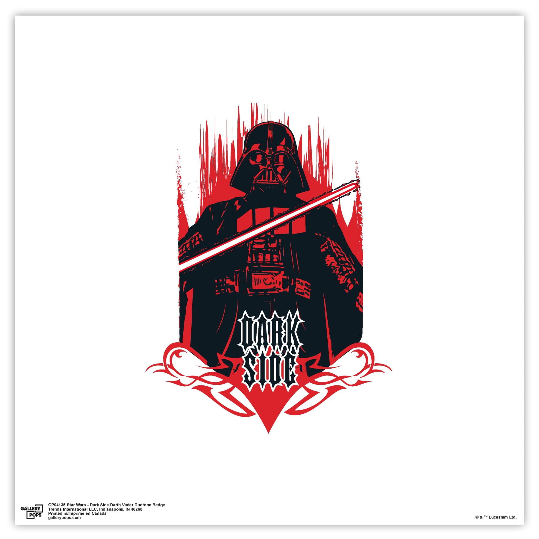 Gallery Pops Star Wars - Dark Side Darth Vader Duotone Badge Wall Art ...