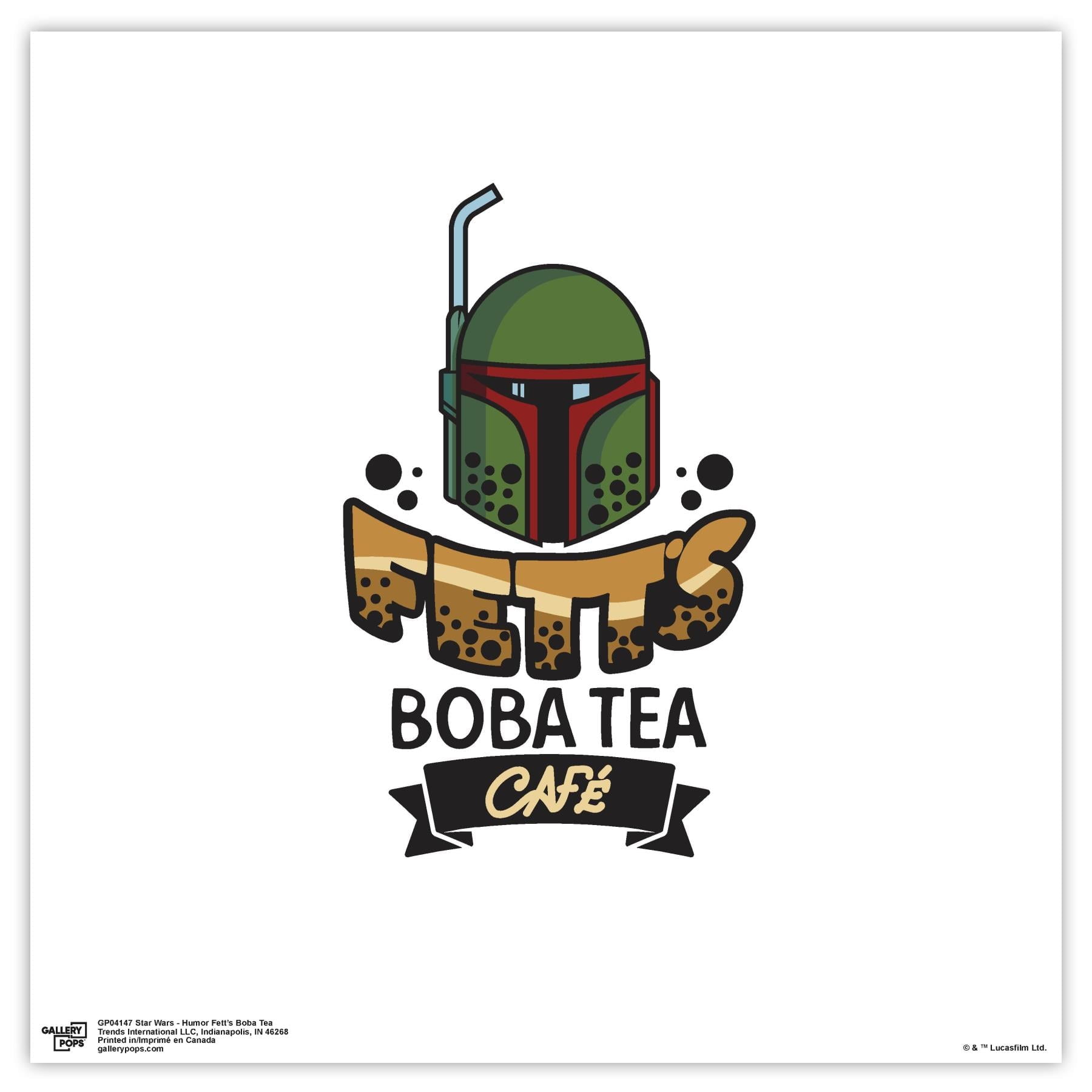 Gallery Pops Star Wars - Humor Fett's Boba Tea Wall Art, Unframed ...