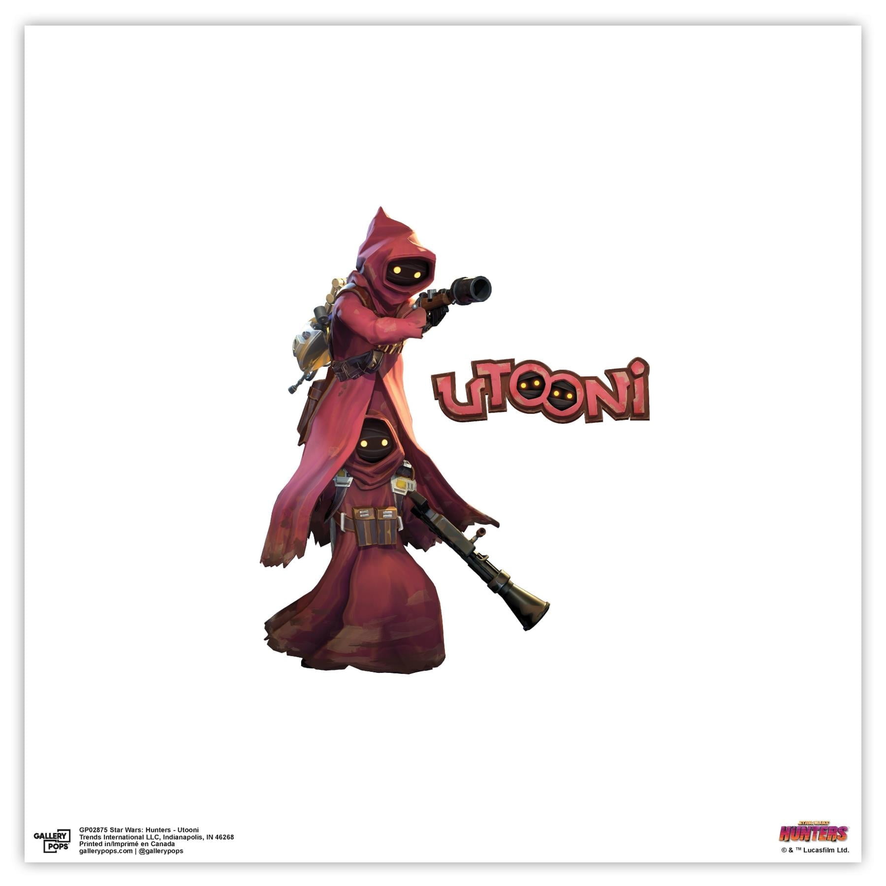 Gallery Pops Star Wars: Hunters - Utooni Wall Art, Unframed Version, 12 ...