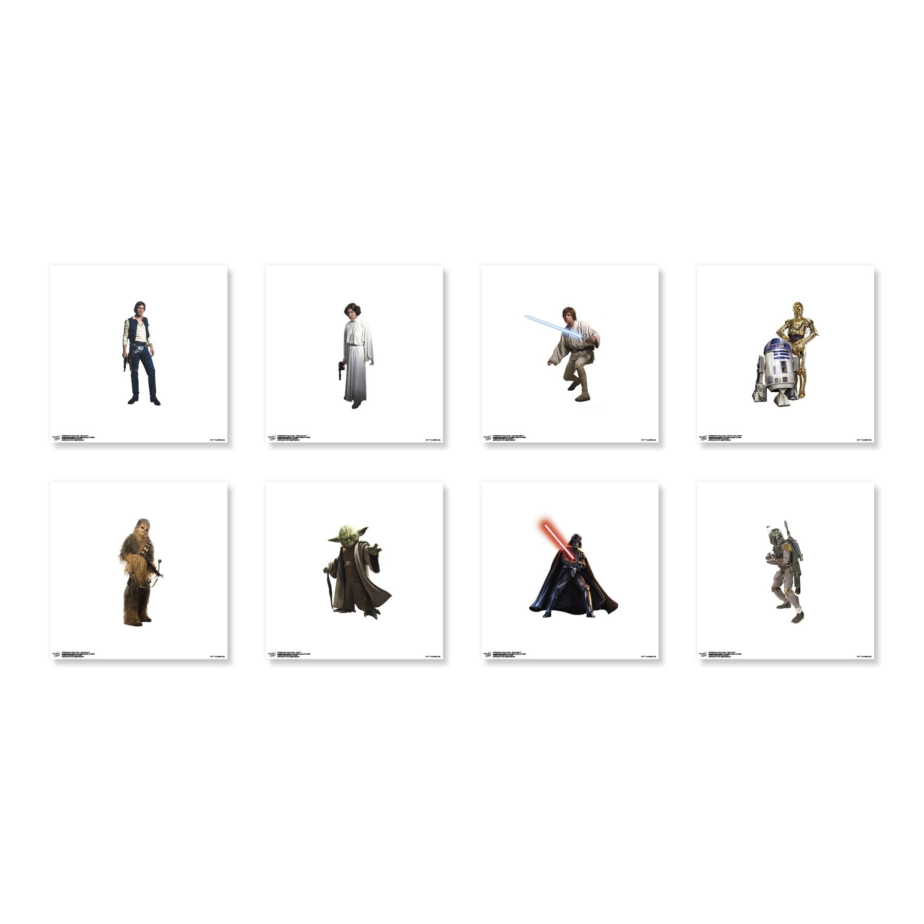 Gallery Pops Star Wars: Saga - Character Collection Wall Art Bundle (8 ...