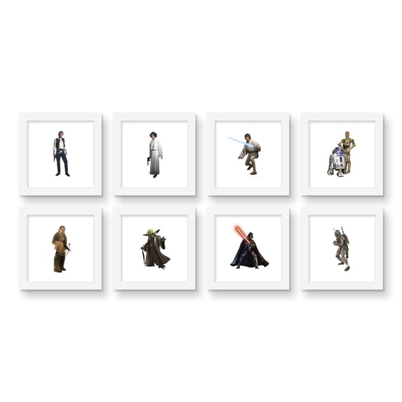 Gallery Pops Star Wars: Saga - Character Collection Wall Art Bundle (8 ...