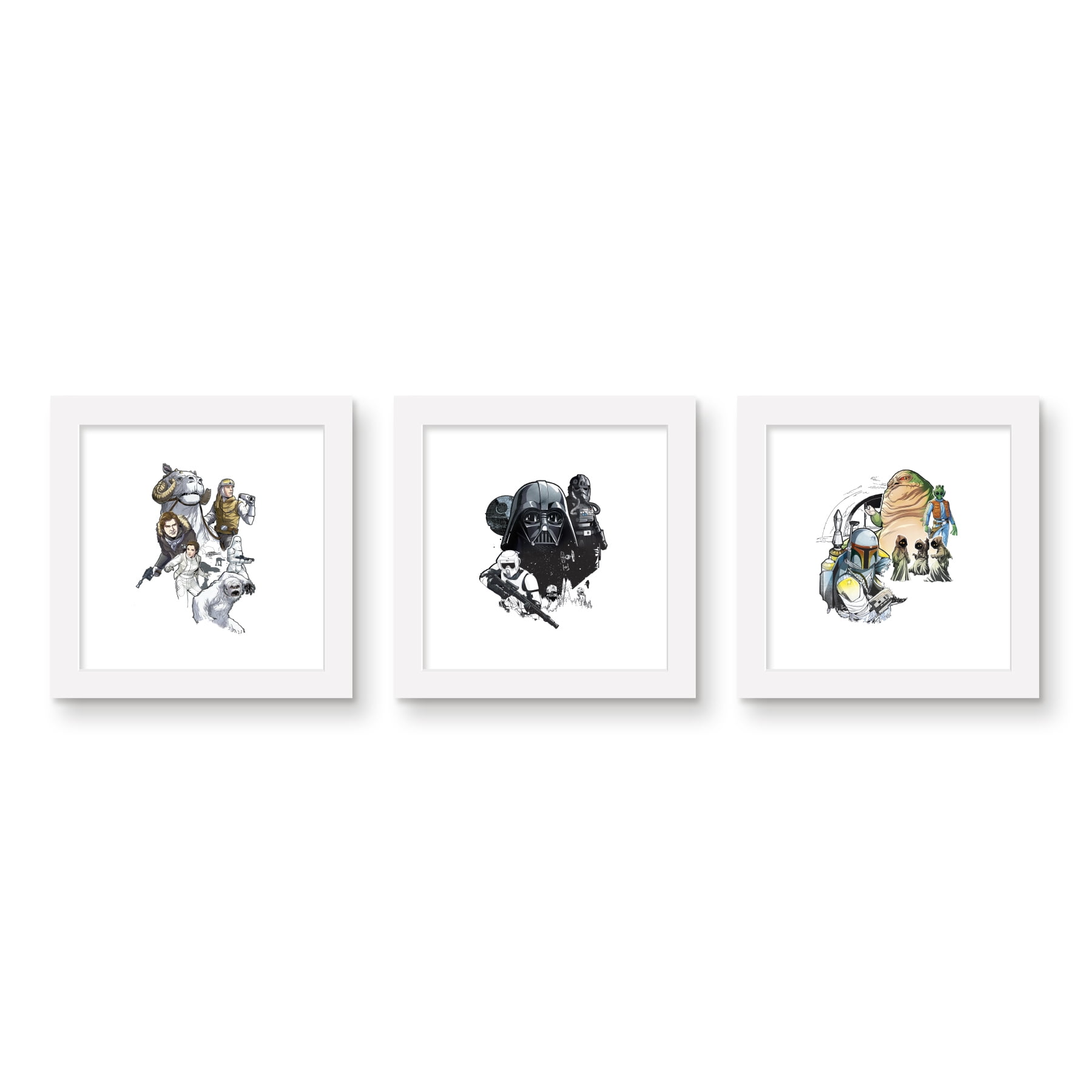 Gallery Pops Star Wars: Saga - Collage Wall Art Bundle (3-Pack), White ...