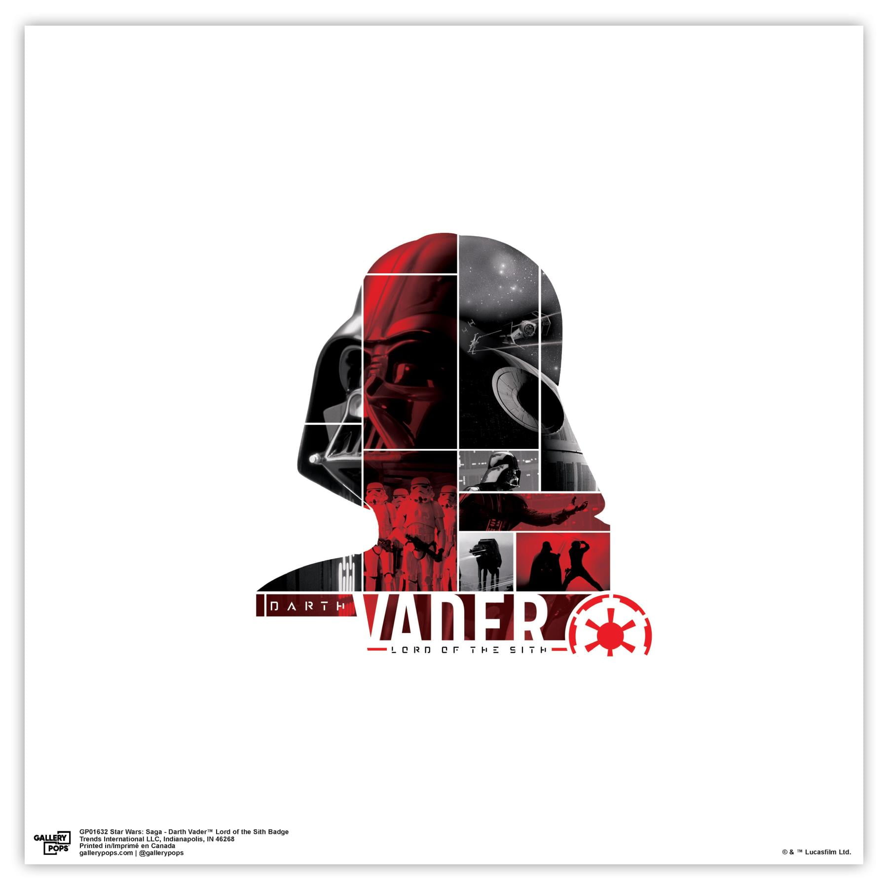 Gallery Pops Star Wars: Saga - Darth Vader Lord of the Sith Badge Wall ...