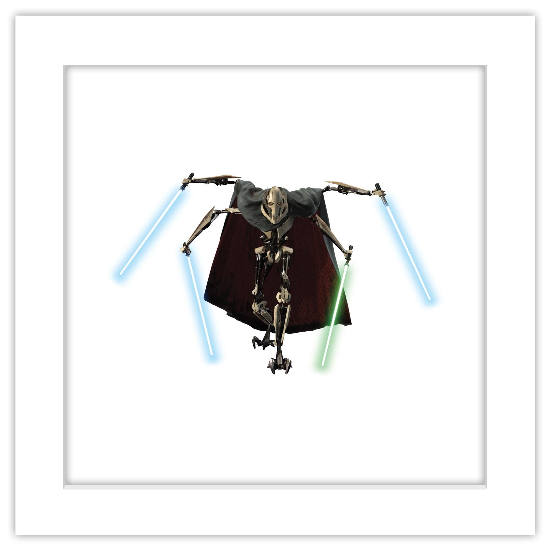 Gallery Pops Star Wars: Saga - General Grievous Wall Art, White Framed ...