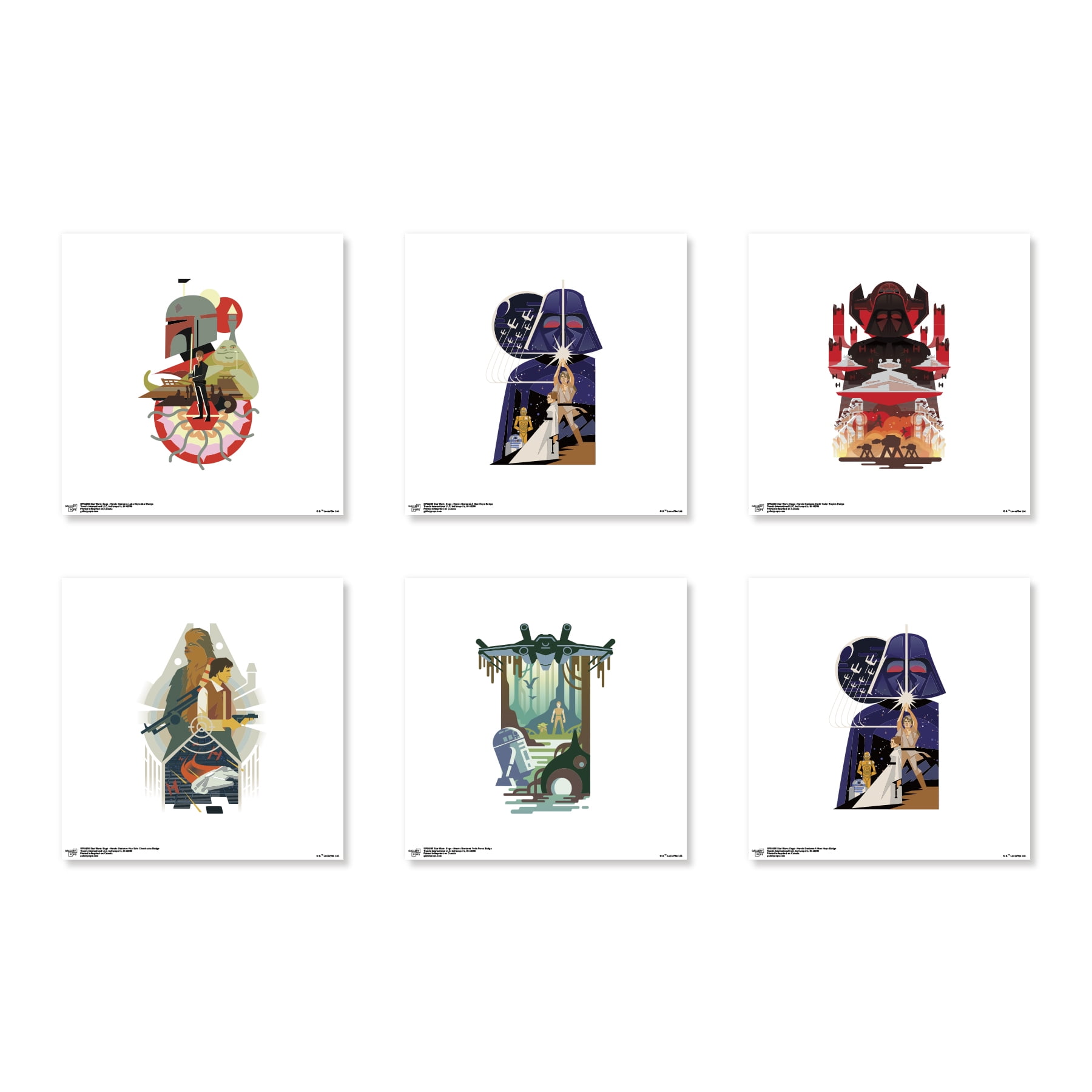 Gallery Pops® Star Wars: Saga - Heroic Gestures Wall Art Bundle (6-Pack ...