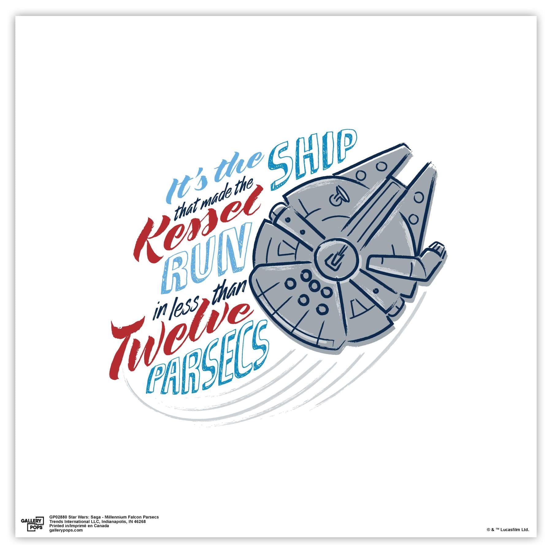 Gallery Pops Star Wars: Saga - Millenium Falcon Parsecs Wall Art ...