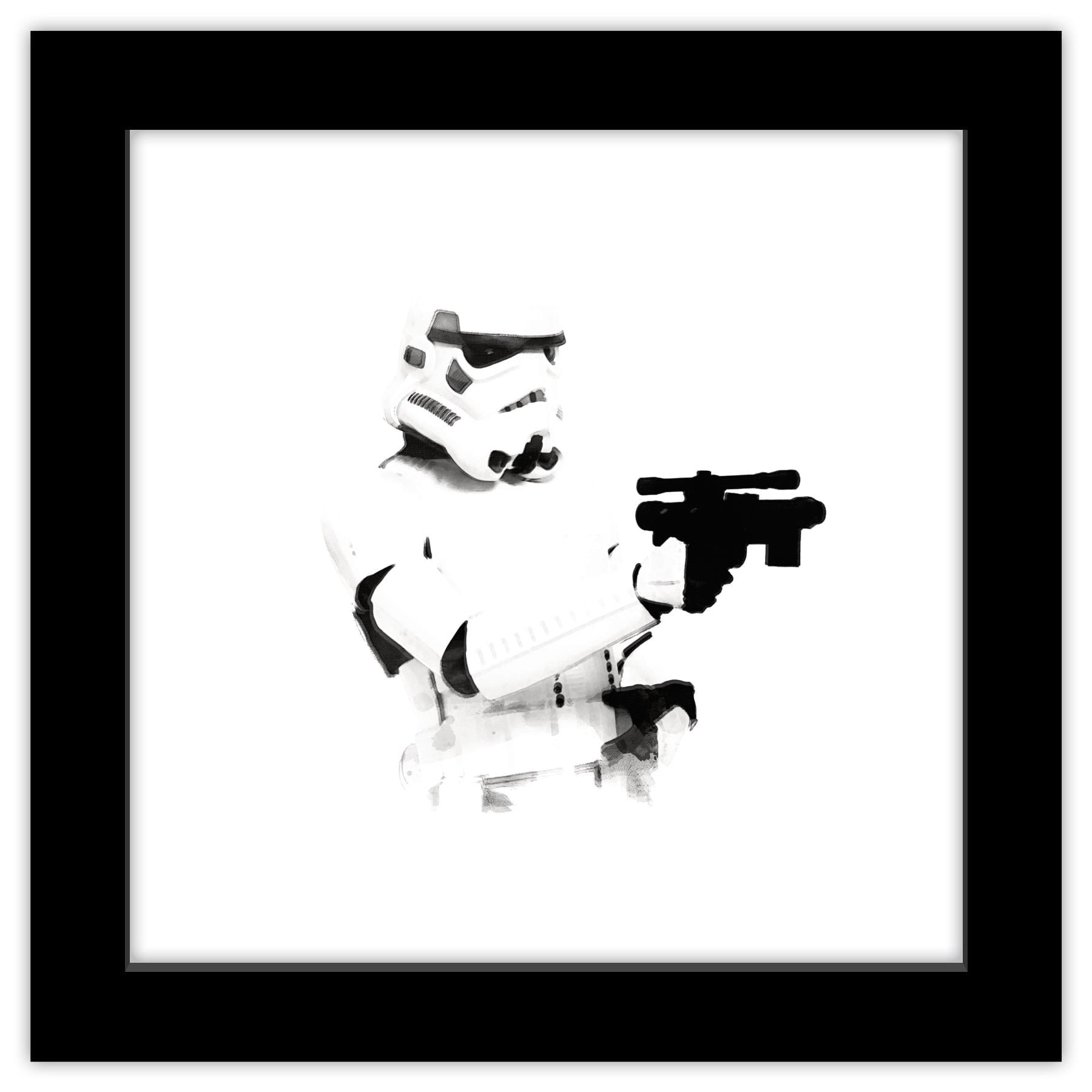 Gallery Pops Star Wars: Saga - Monochrome Stormtrooper Wall Art, Black ...
