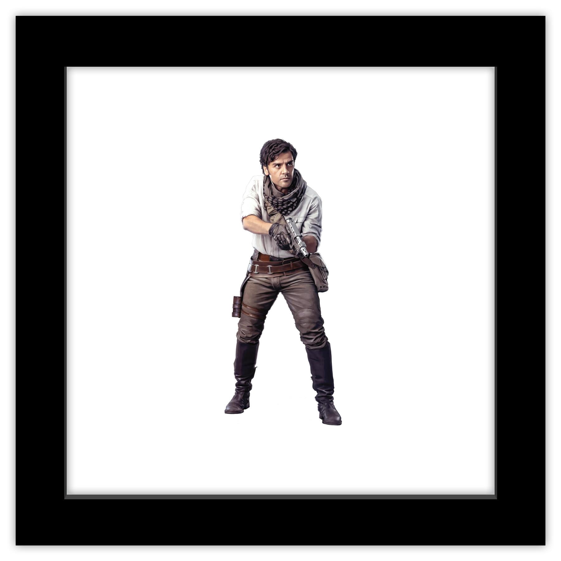 Gallery Pops Star Wars: Saga - Poe Dameron Wall Art, Black Framed ...
