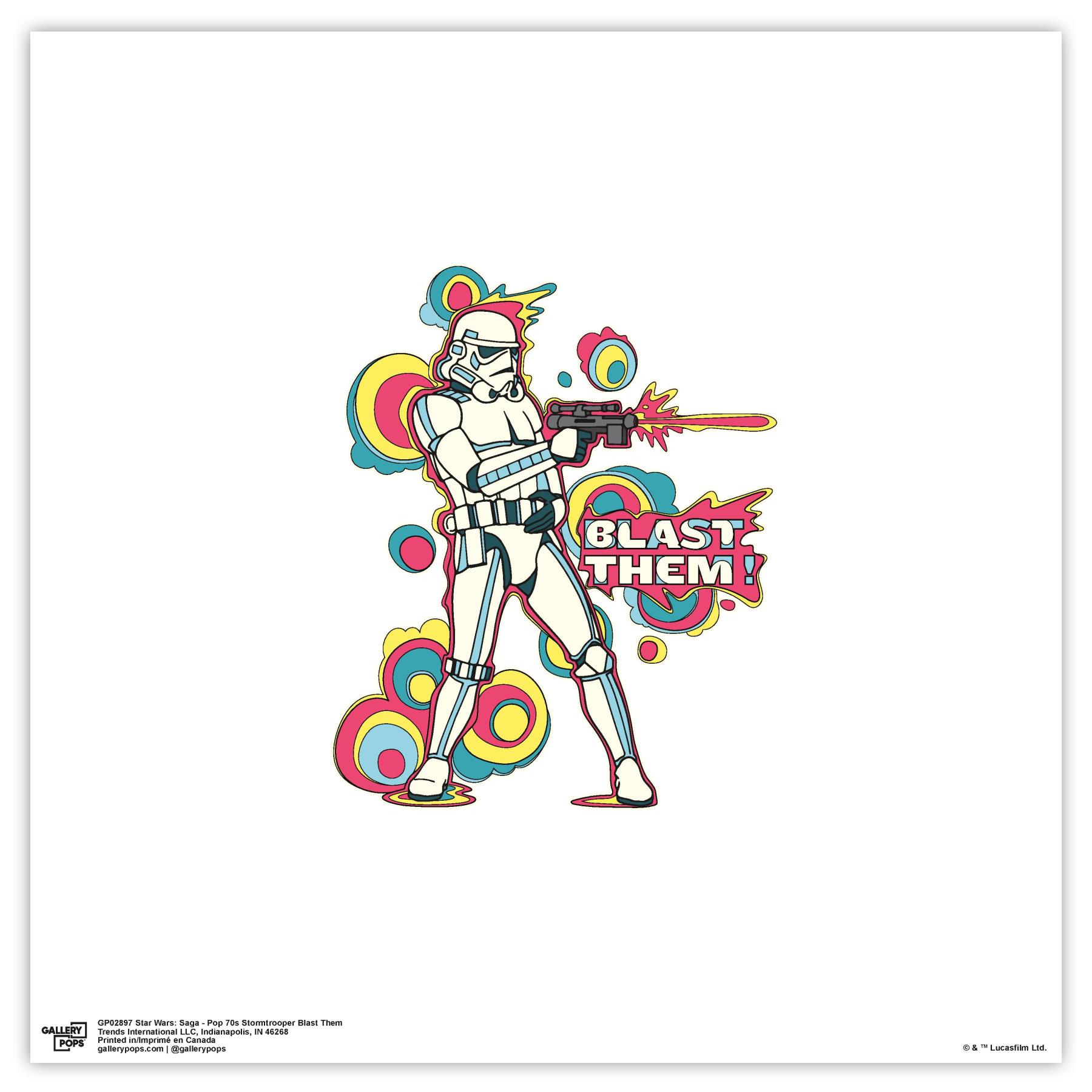 Gallery Pops Star Wars: Saga - Pop 70s Stormtrooper Blast Them Wall Art ...