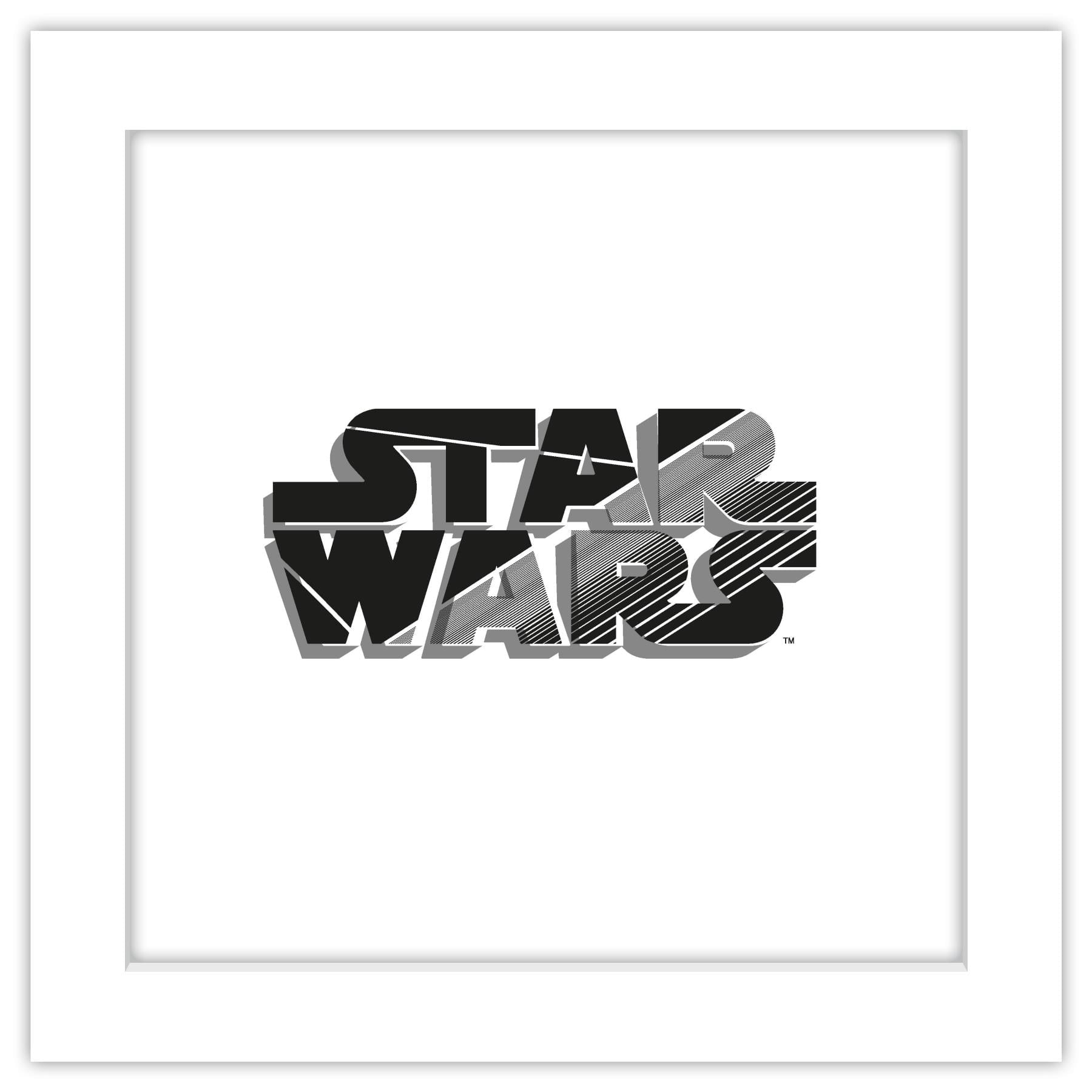Gallery Pops Star Wars: Saga - Star Wars Geometric Logo Wall Art, White ...