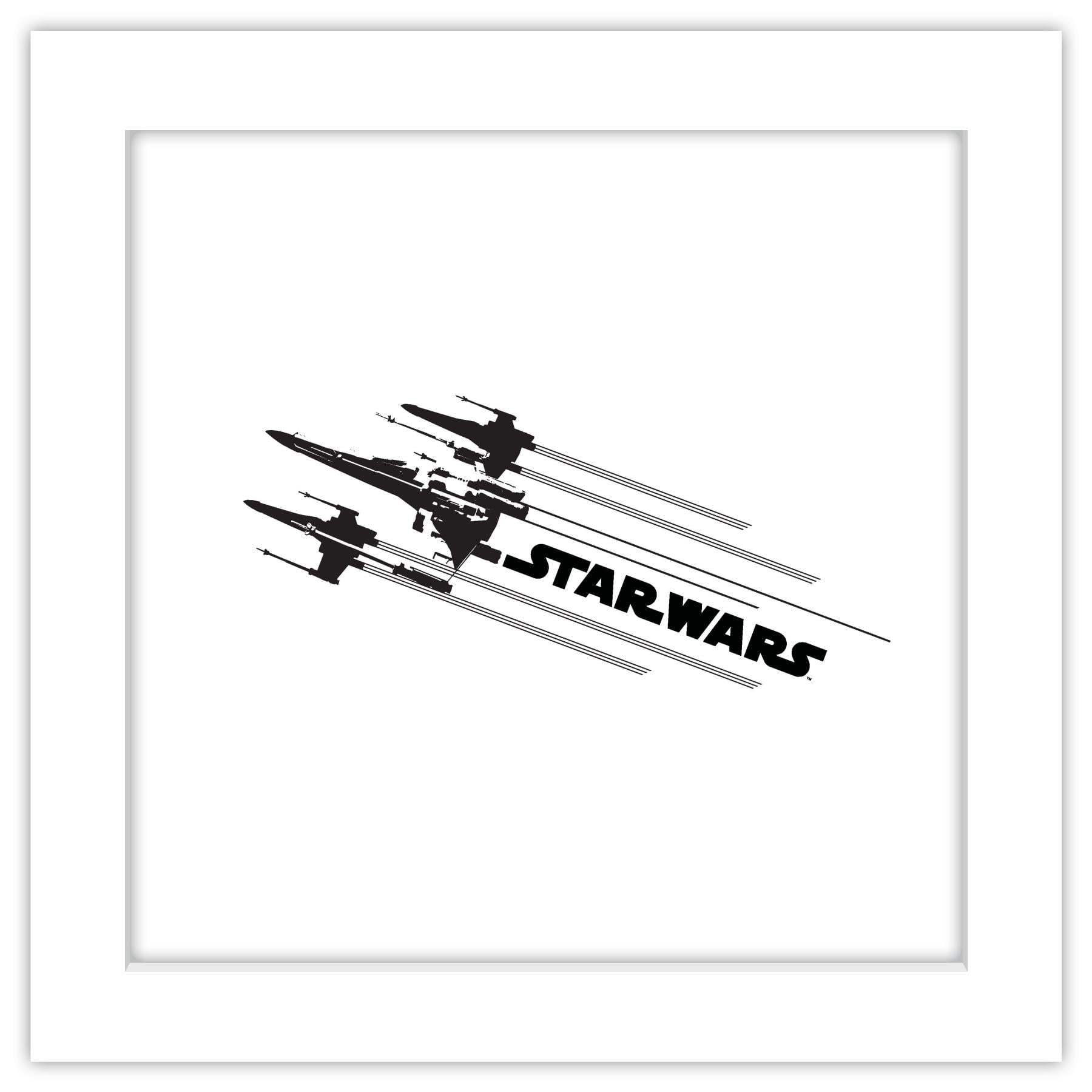Gallery Pops Star Wars: Saga - Star Wars X-Wing Logo Wall Art, White ...