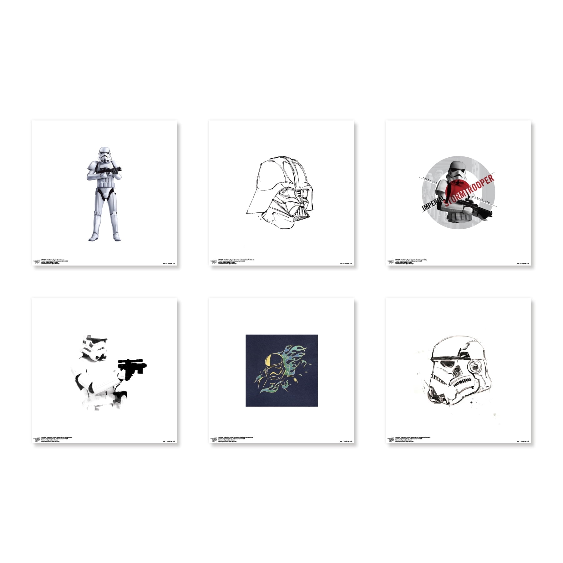 Gallery Pops Star Wars: Saga - Stormtrooper Wall Art Bundle (6-Pack ...