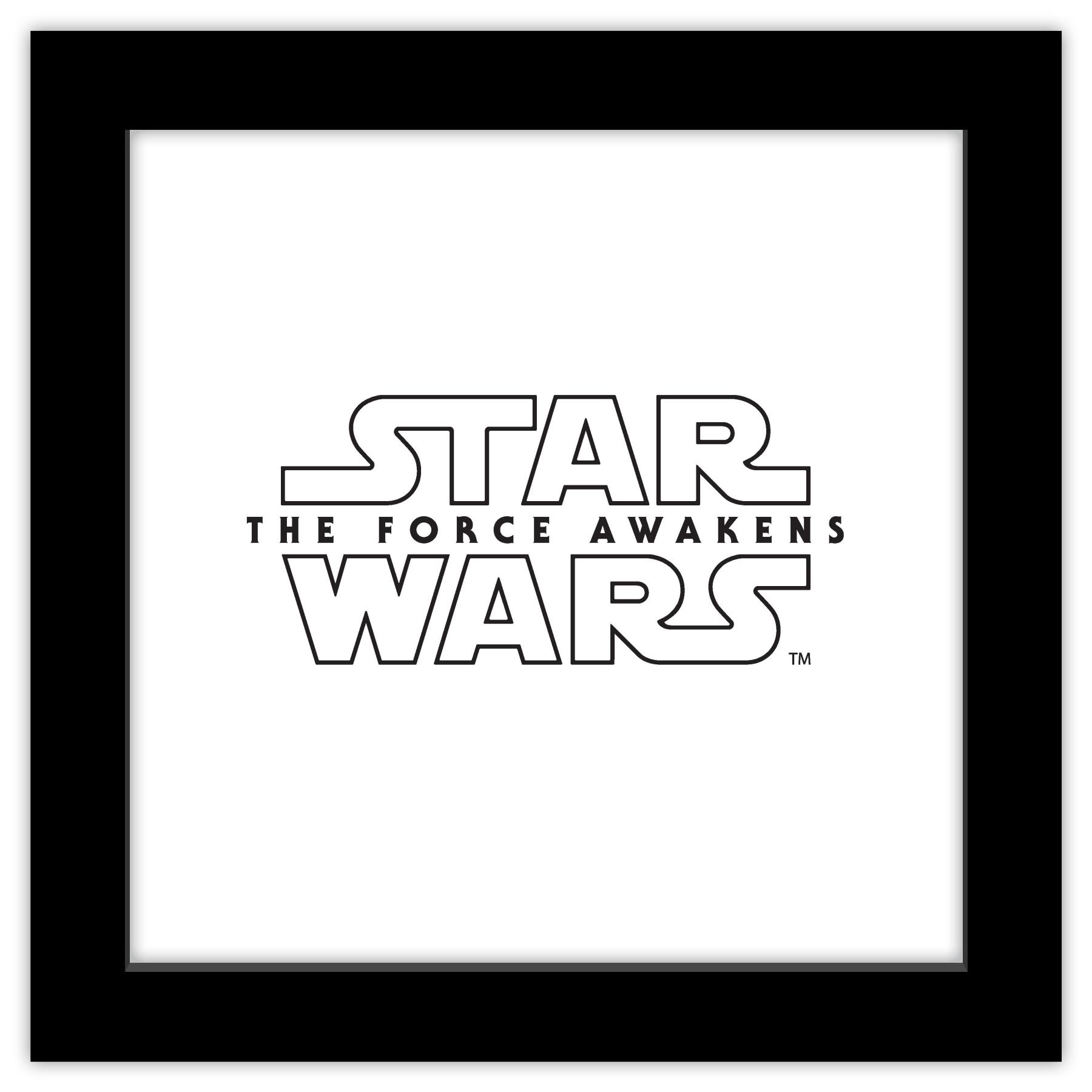 Gallery Pops Star Wars: Saga - The Force Awakens Logo Wall Art, Black ...
