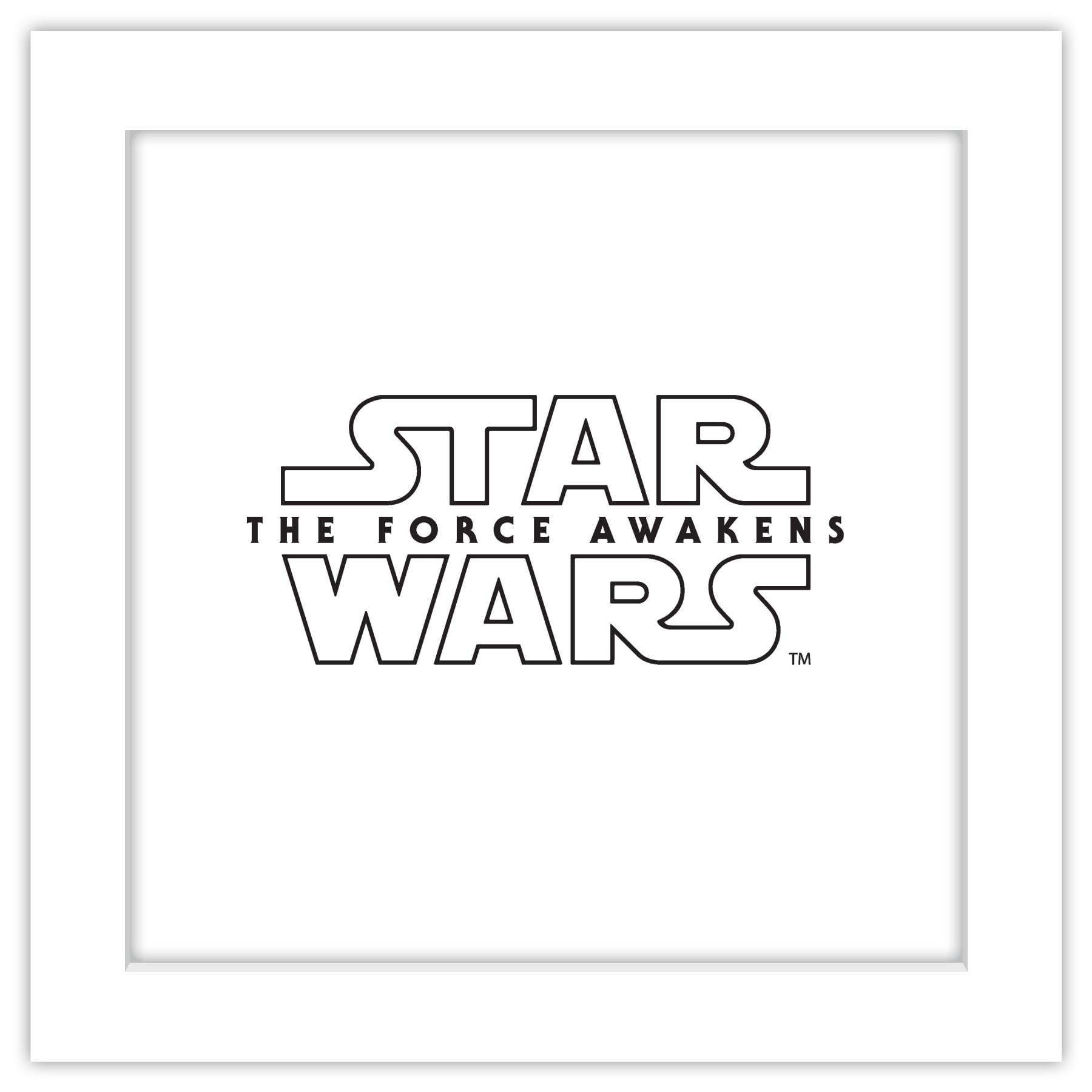 Gallery Pops Star Wars: Saga - The Force Awakens Logo Wall Art, White ...