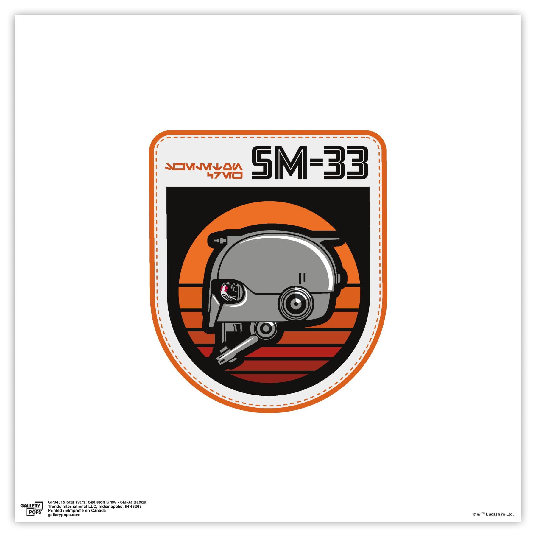 Gallery Pops Star Wars: Skeleton Crew - SM-33 Badge Wall Art, Unframed ...