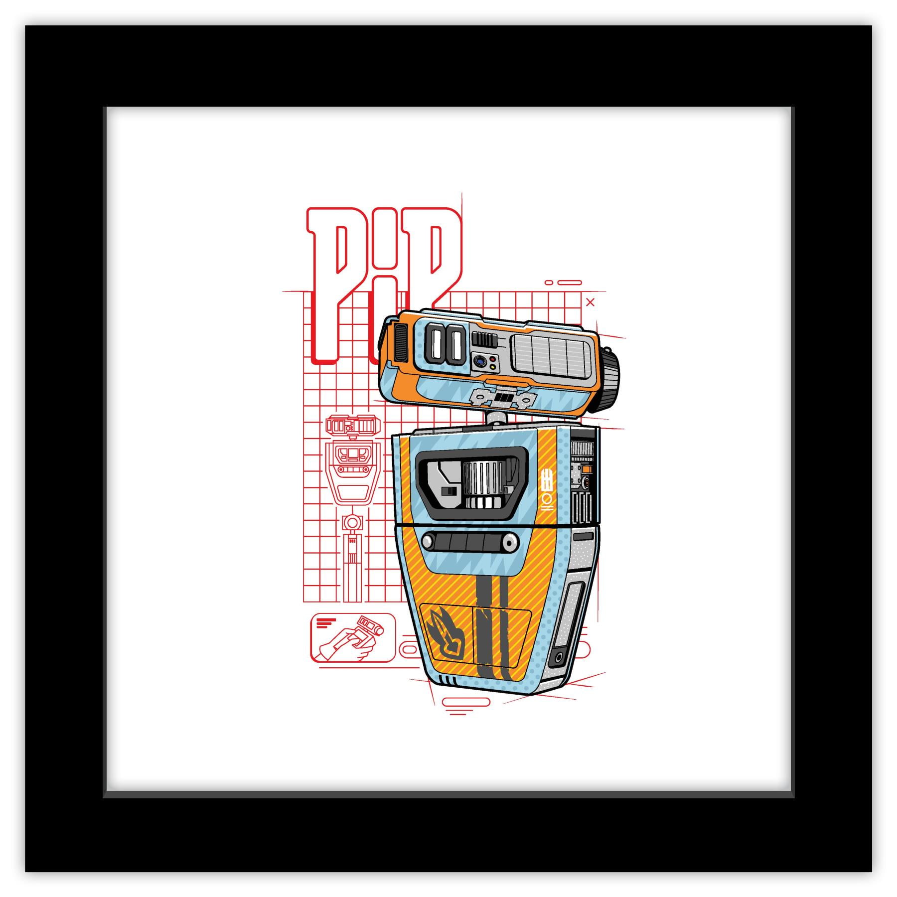 Gallery Pops Star Wars: The Acolyte - Pip Droid Badge Wall Art, Black ...