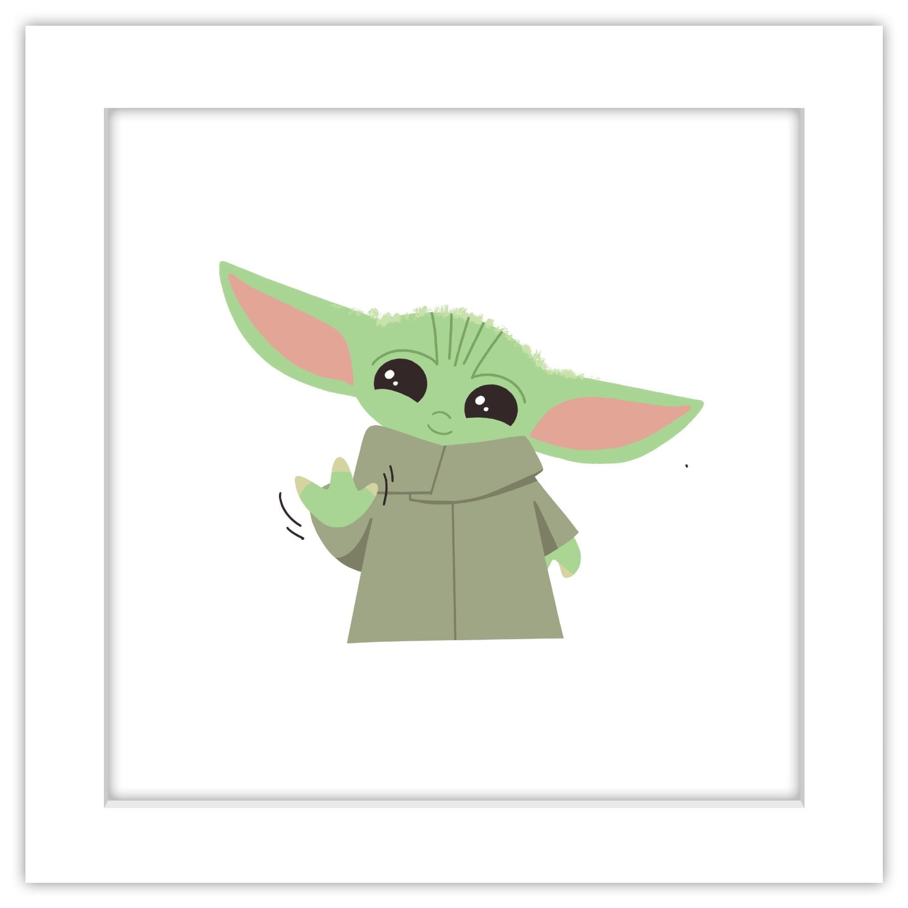Gallery Pops Star Wars: The Mandalorian - Grogu - Wave Wall Art, White ...