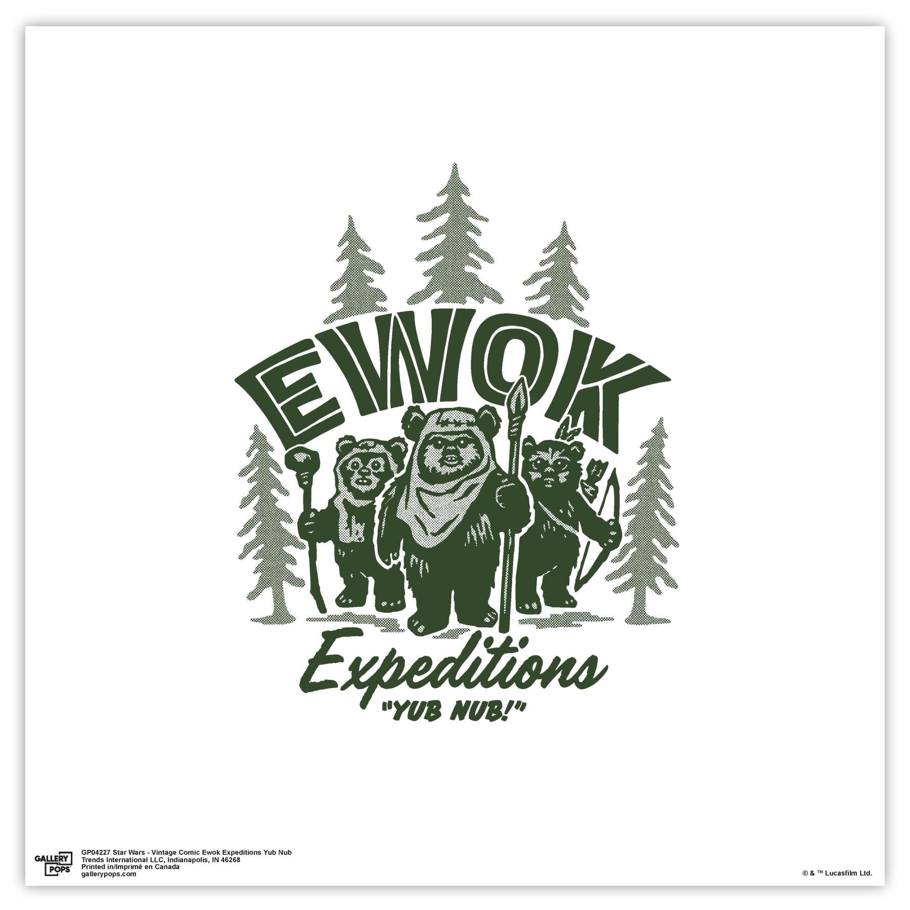 Gallery Pops Star Wars - Vintage Comic Ewok Expeditions Yub Nub Wall ...