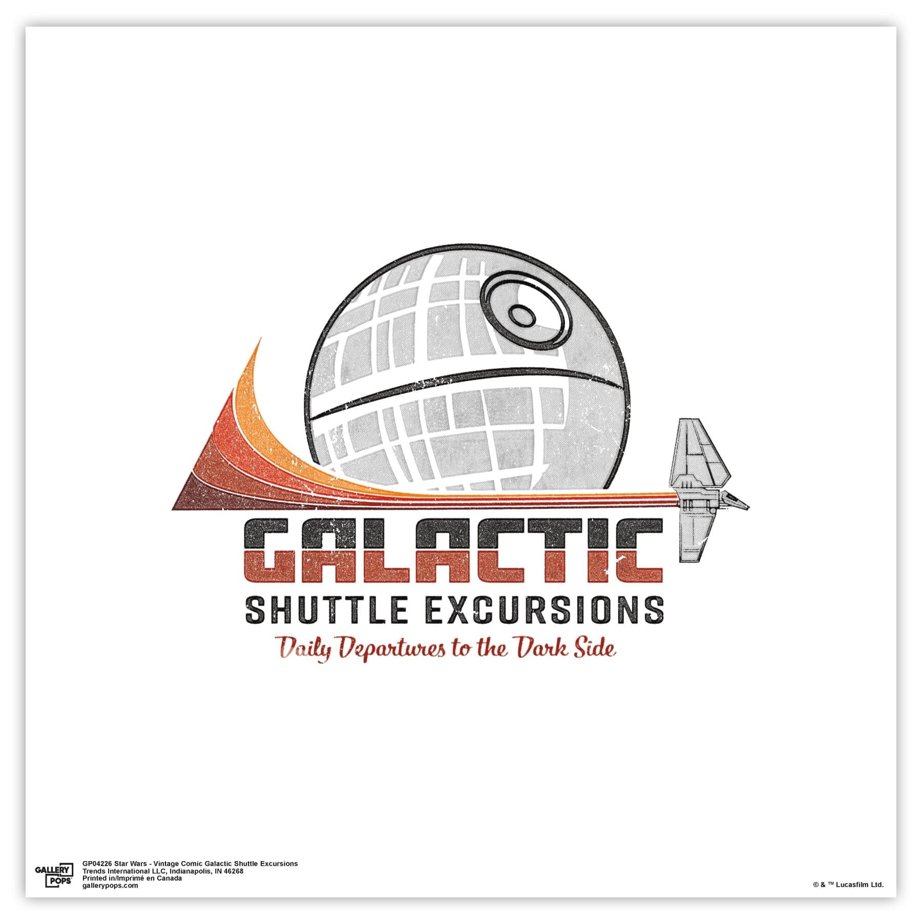 Gallery Pops Star Wars - Vintage Comic Galactic Shuttle Excursions Wall ...