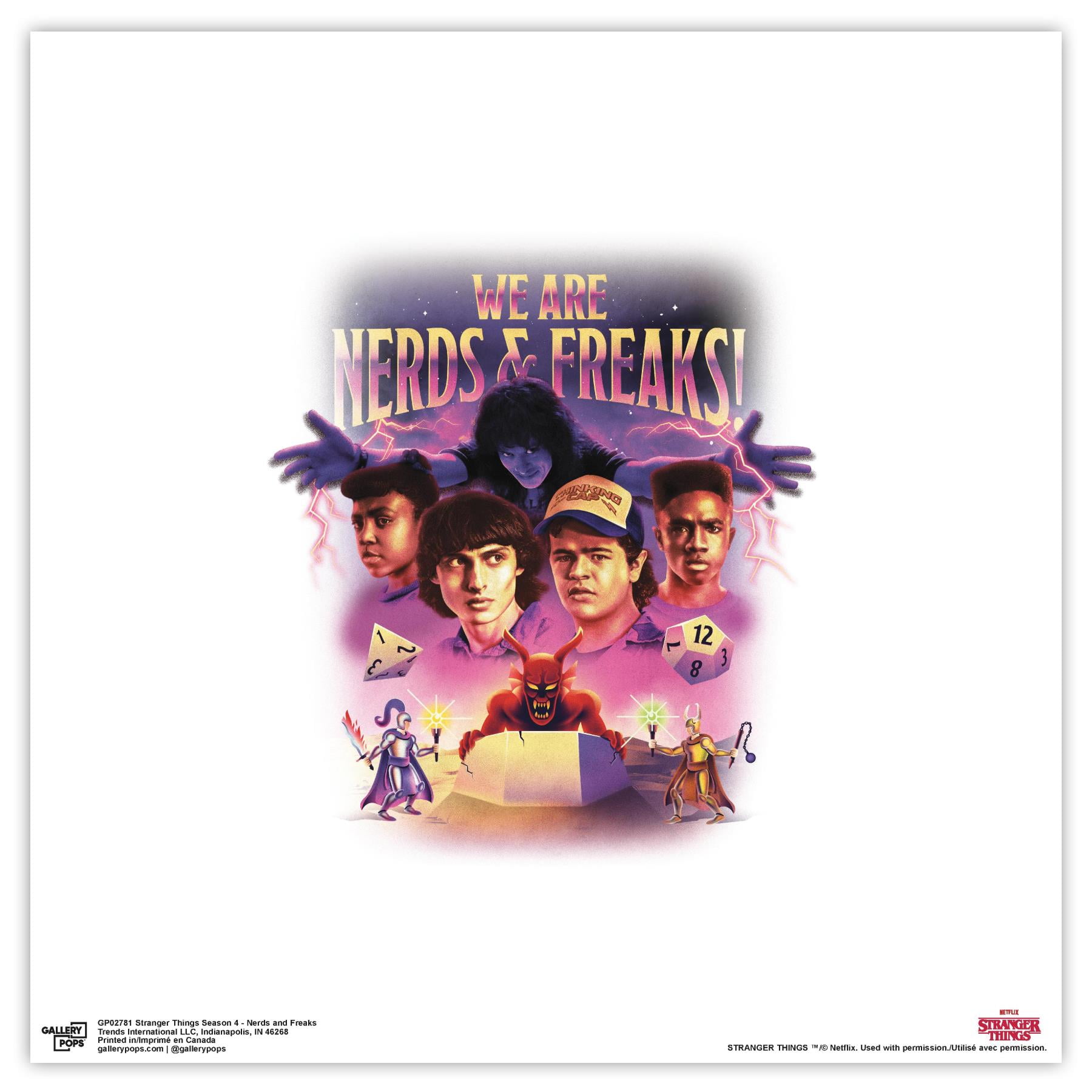 Gallery Pops Stranger Things 4 - Nerds and Freaks Wall Art, Unframed ...