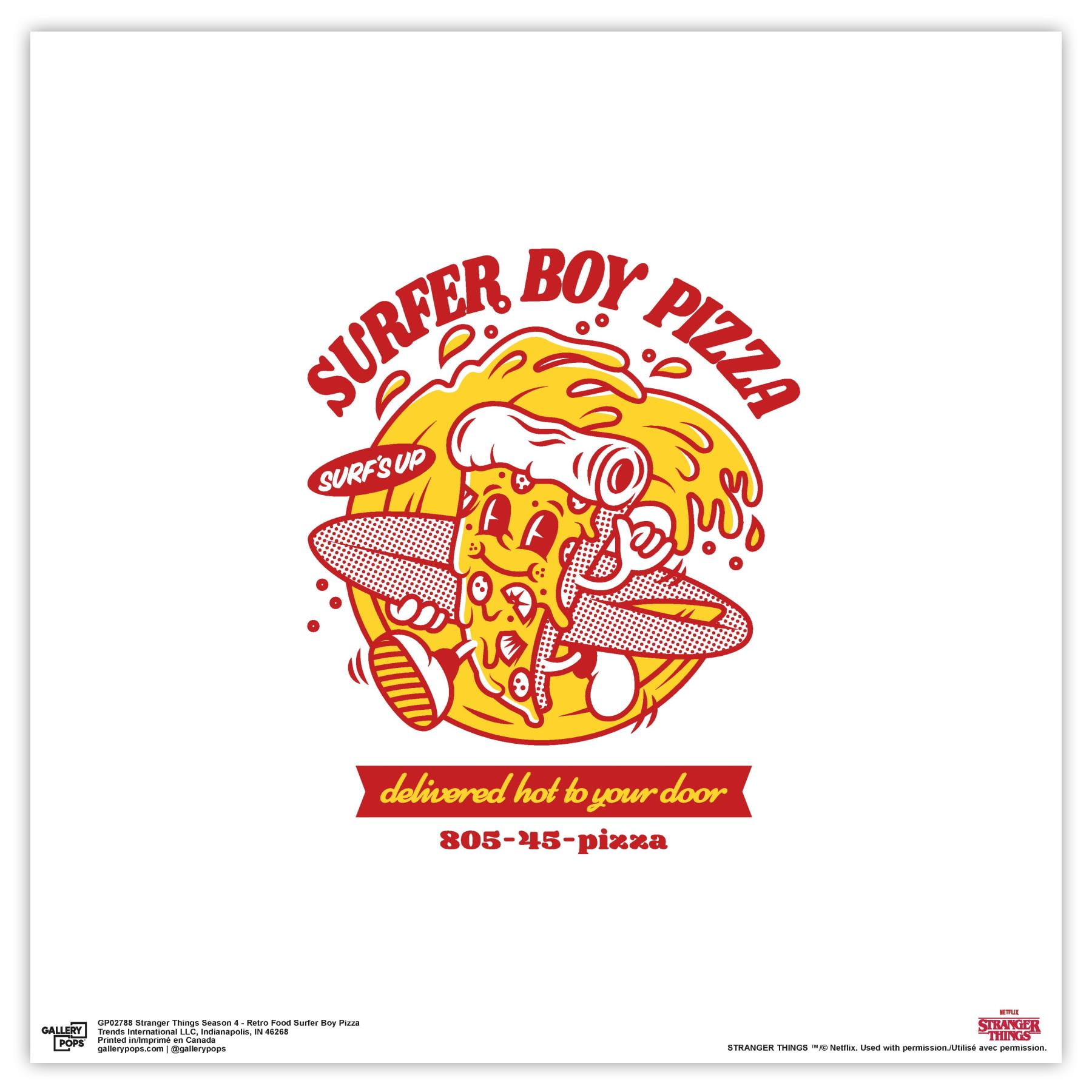 Gallery Pops Stranger Things 4 - Retro Food Surfer Boy Pizza Wall Art ...