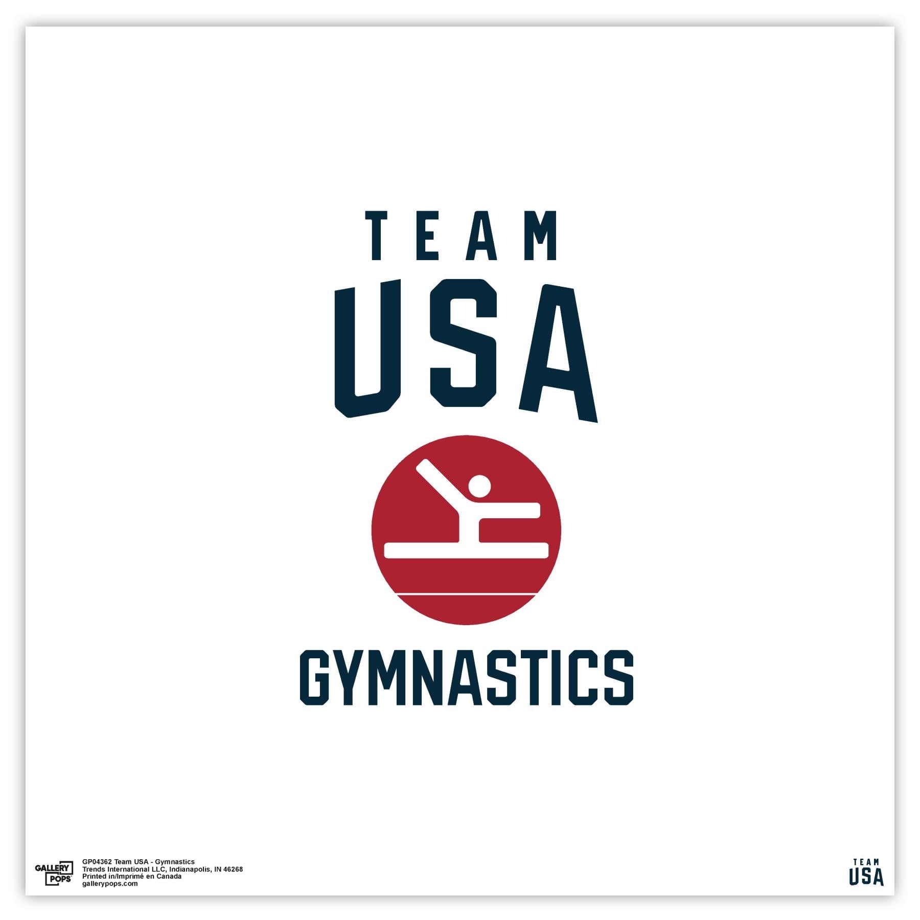Gallery Pops Team USA - Gymnastics Wall Art, Unframed Version, 12" x 12 ...