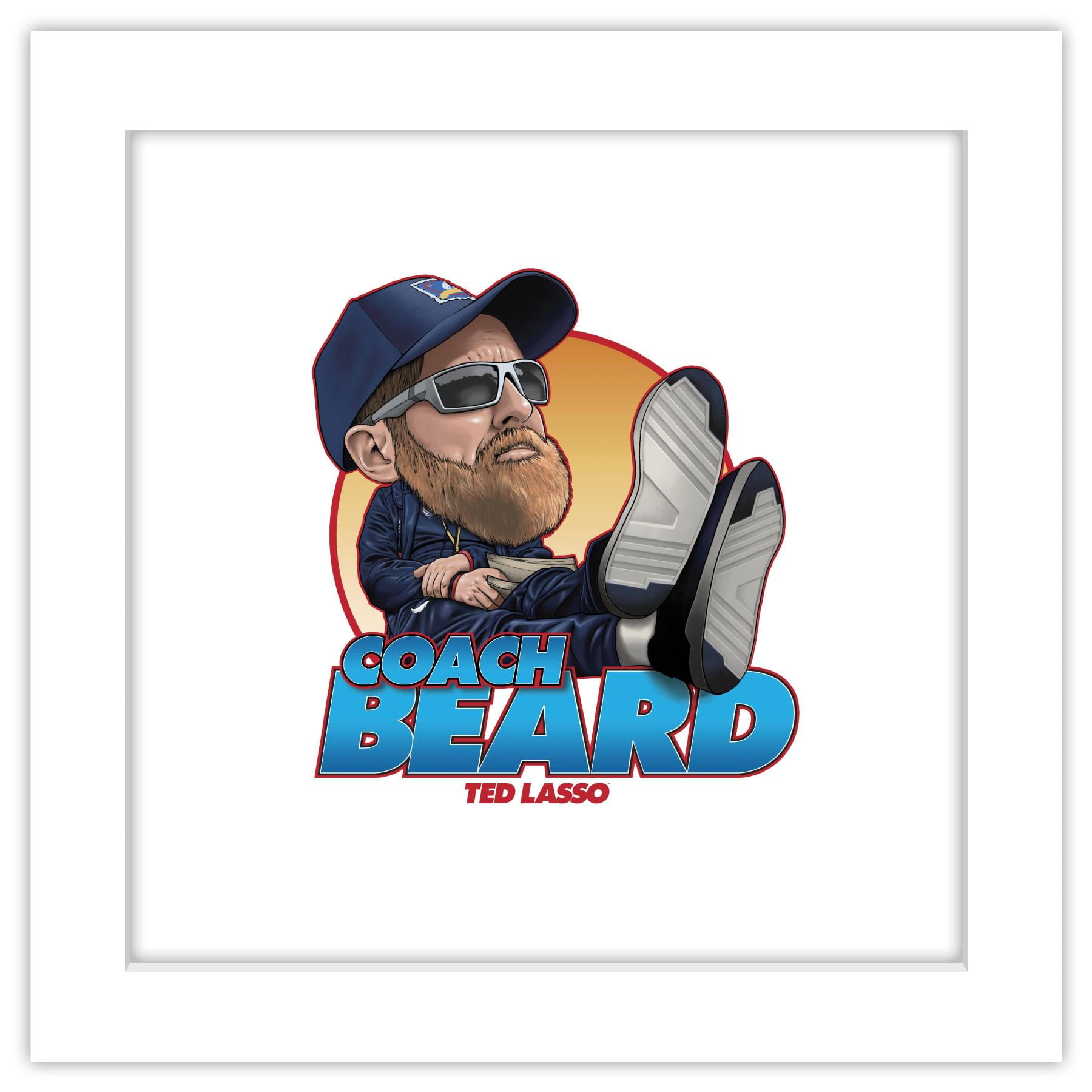 Gallery Pops Ted Lasso - Coach Beard Bobblehead Wall Art, White Framed ...