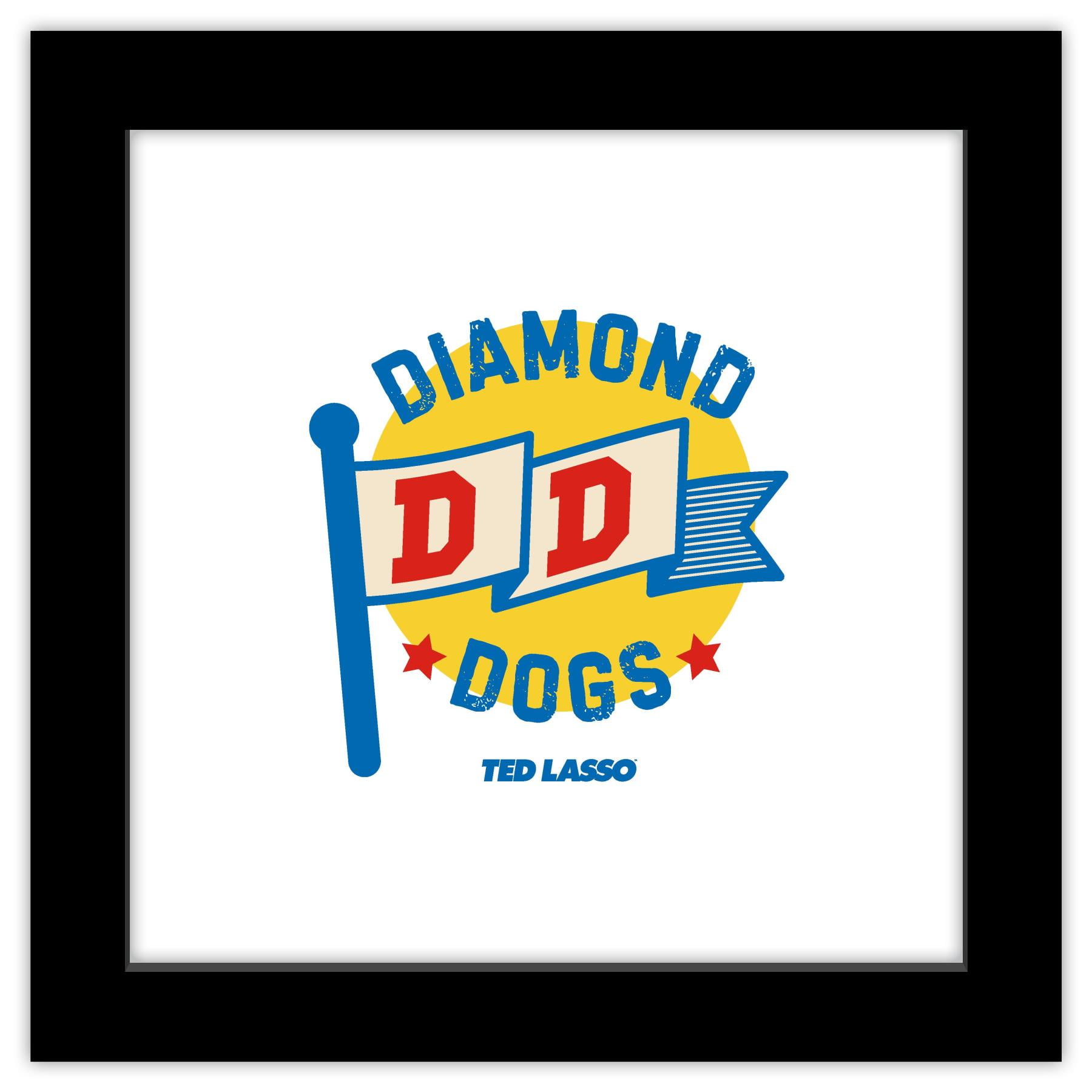 Gallery Pops Ted Lasso - Diamond Dogs Wall Art, Black Framed Version ...