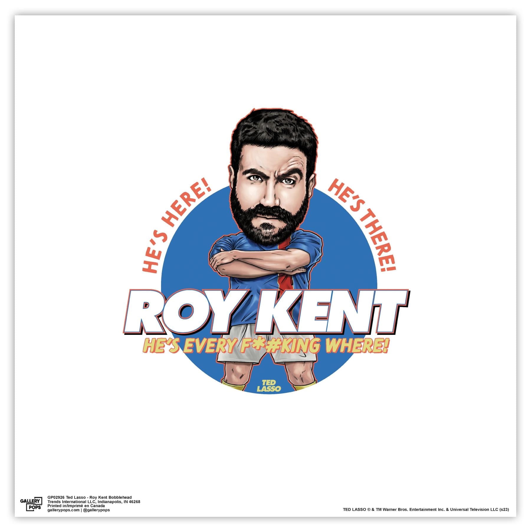Gallery Pops Ted Lasso - Roy Kent Bobblehead Wall Art, Unframed Version ...