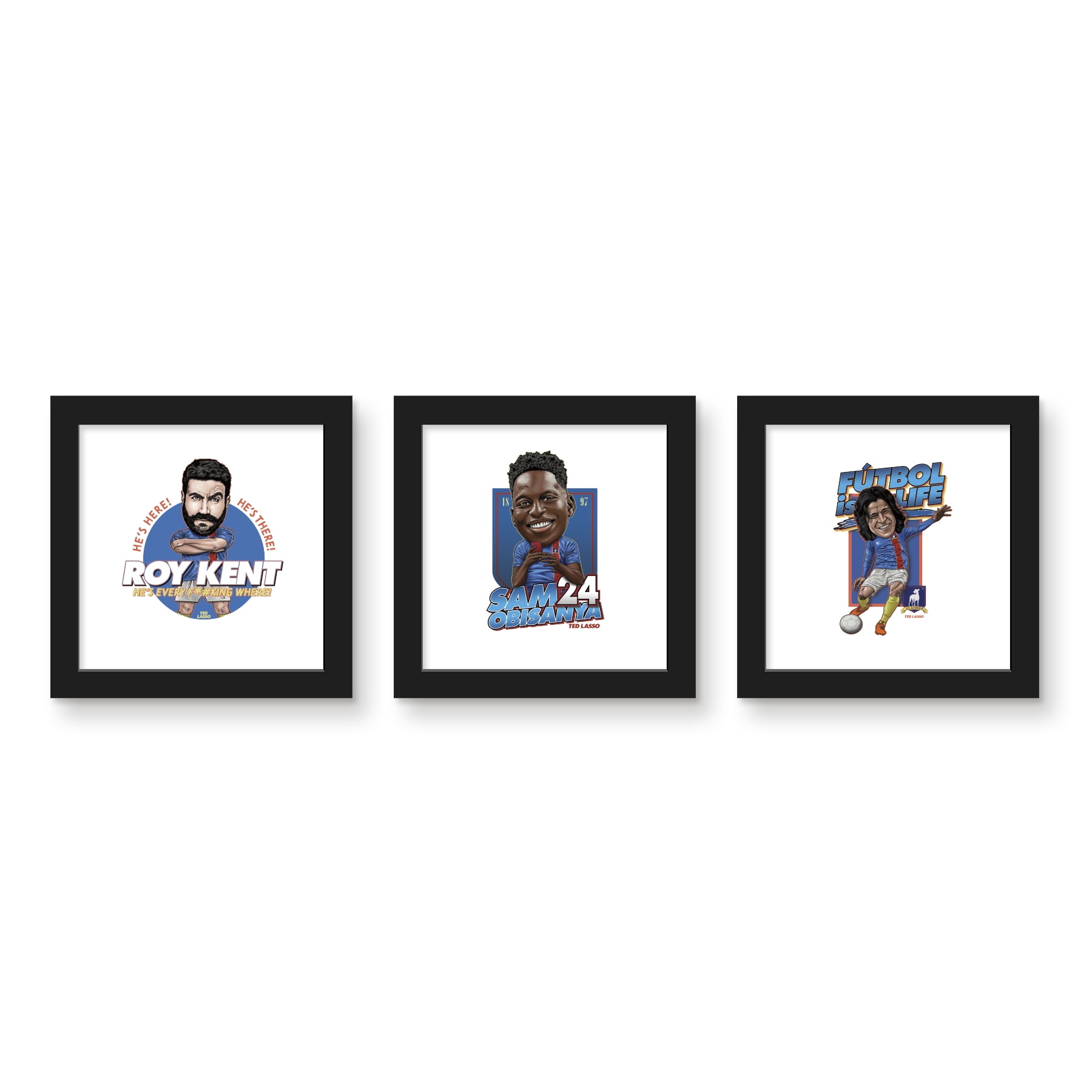 Gallery Pops Ted Lasso - Team Bobbleheads Wall Art Bundle (3-Pack ...