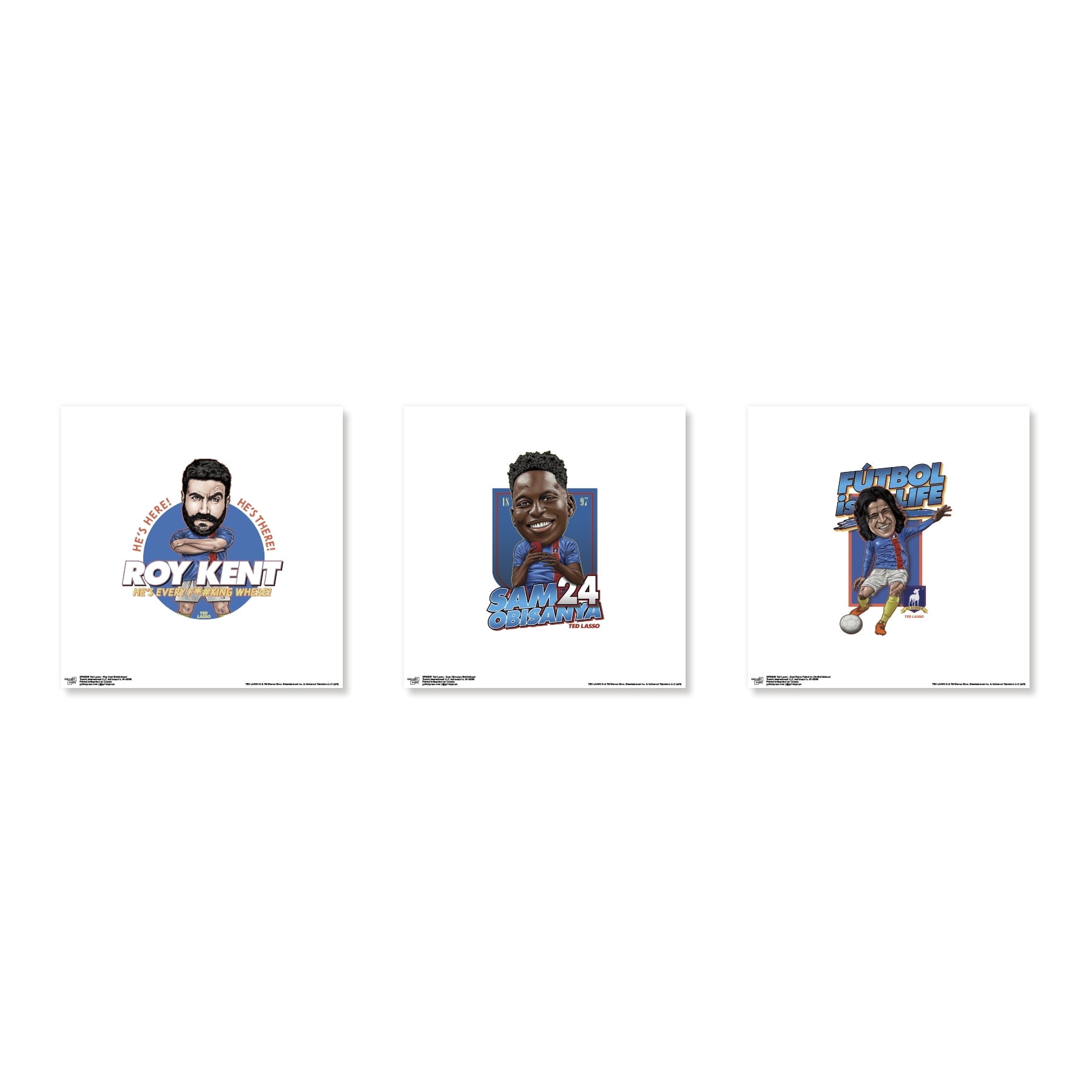Gallery Pops Ted Lasso - Team Bobbleheads Wall Art Bundle (3-Pack ...