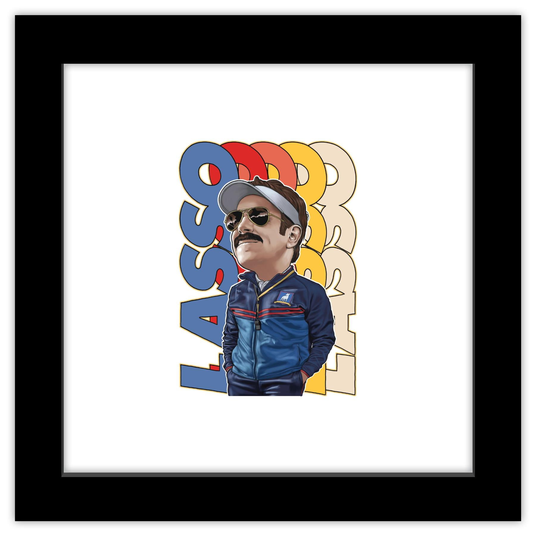 Gallery Pops Ted Lasso Ted Lasso Bobblehead Wall Art Black Framed Version 12 X 12
