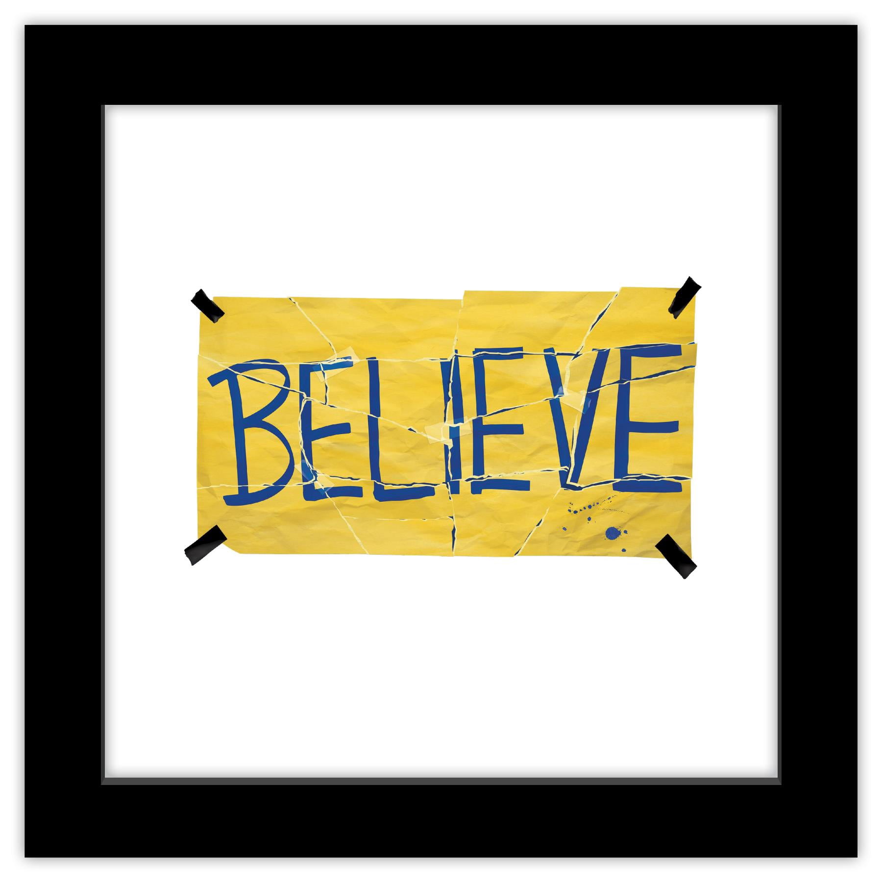 Gallery Pops Ted Lasso - Torn Believe Wall Art, Black Framed Version ...