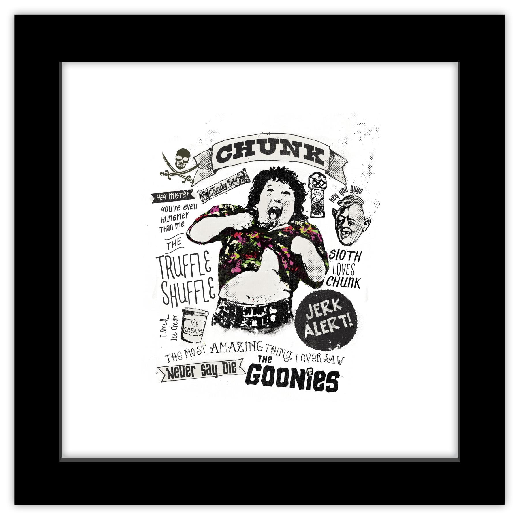 Gallery Pops The Goonies - Chunk Truffle Shuffle Wall Art, Black Framed ...