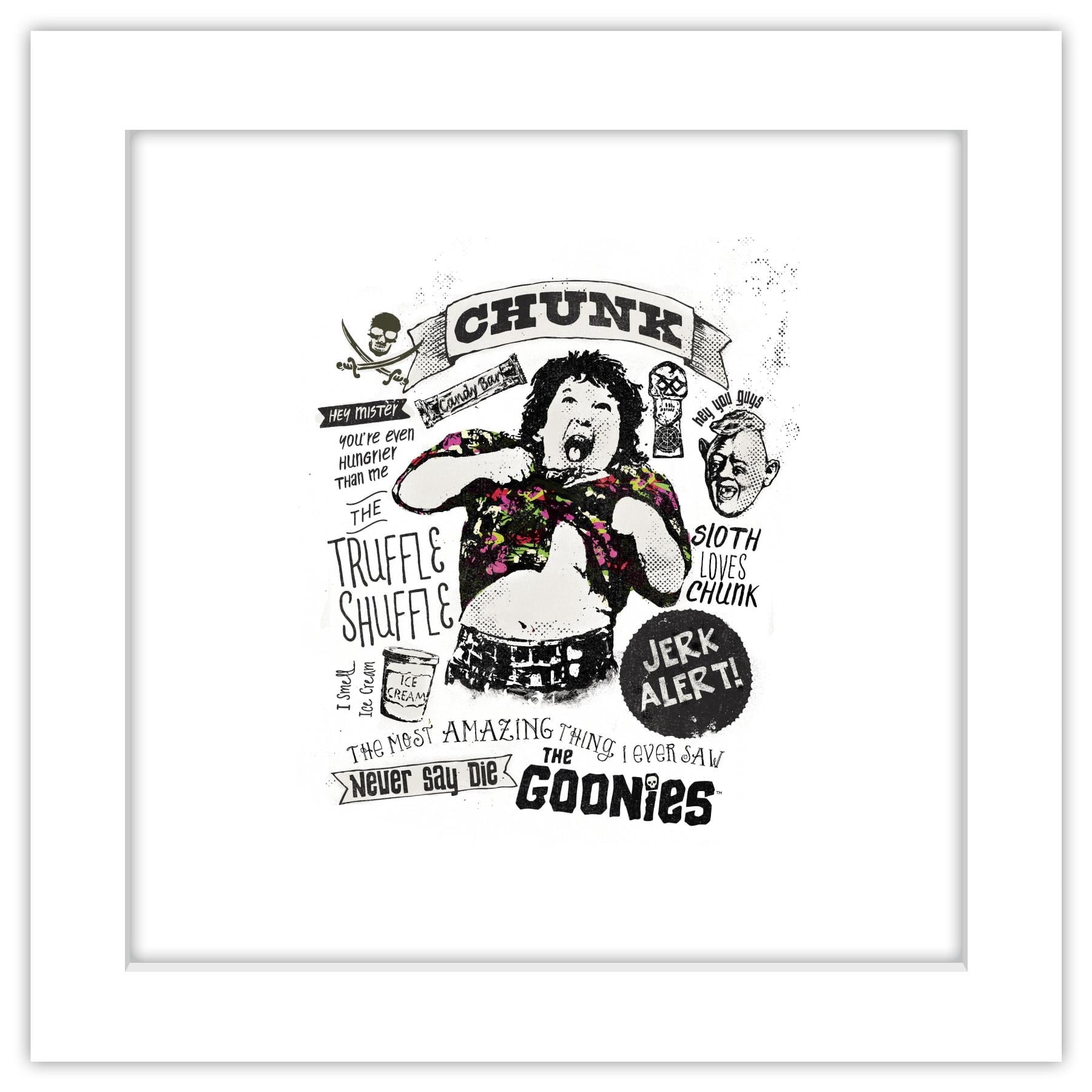 Gallery Pops The Goonies - Chunk Truffle Shuffle Wall Art, White Framed ...