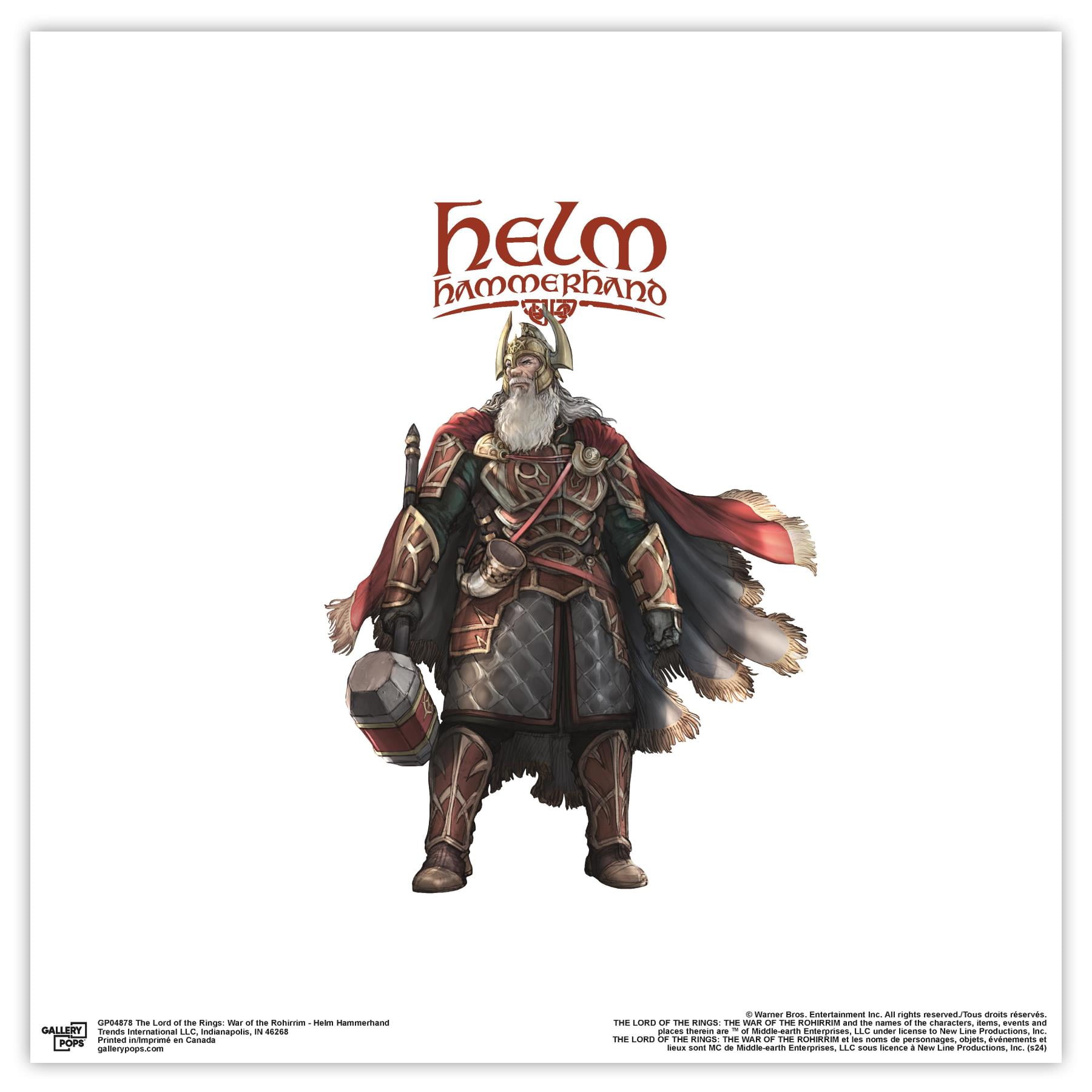 Gallery Pops The Lord of the Rings: War of the Rohirrim - Helm Hammerhand Wall Art, Unframed ...