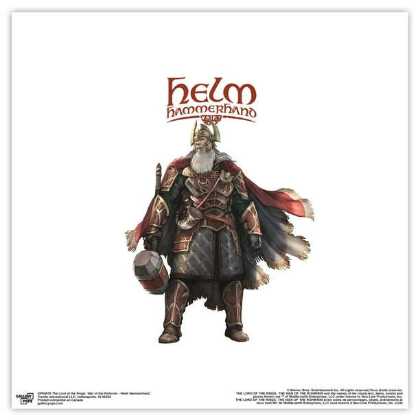 Gallery Pops The Lord of the Rings: War of the Rohirrim - Helm Hammerhand Wall Art, Unframed ...