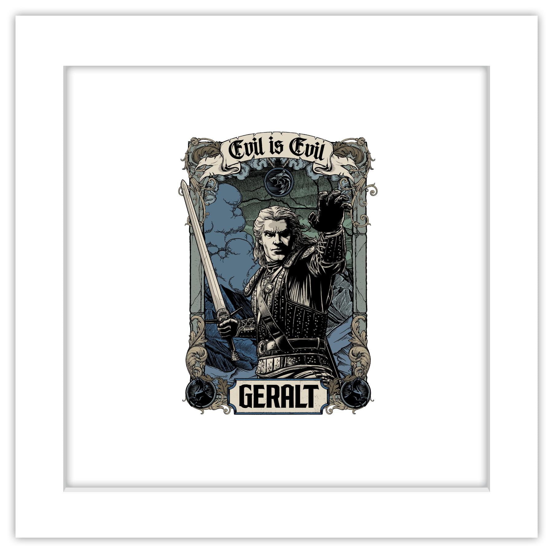 Gallery Pops The Witcher Season 1 - Geralt Evil Is Evil Woodcut Wall ...