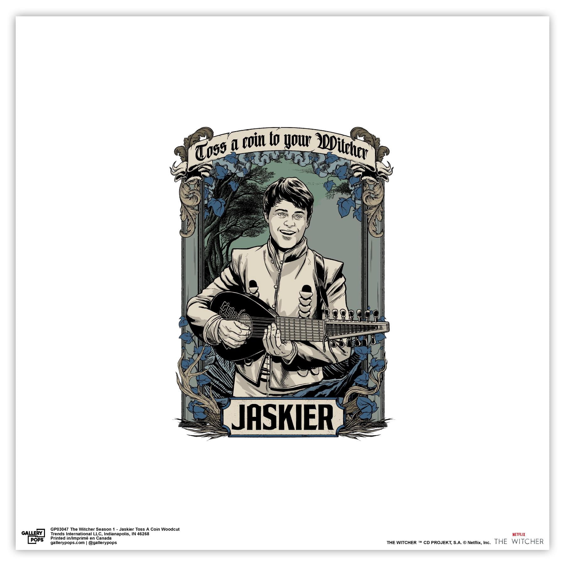 Gallery Pops The Witcher Season 1 - Jaskier Toss A Coin Woodcut Wall Art, Unframed Version, 12 ...