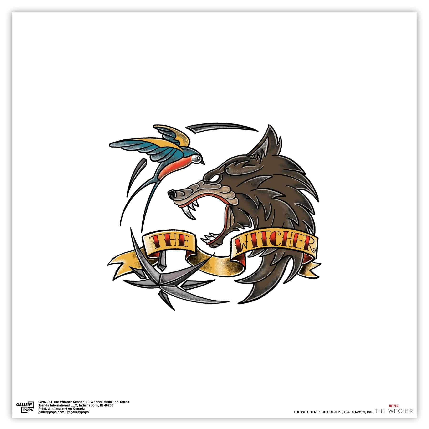 Gallery Pops The Witcher Season 3 - Witcher Medallion Tattoo Wall Art ...