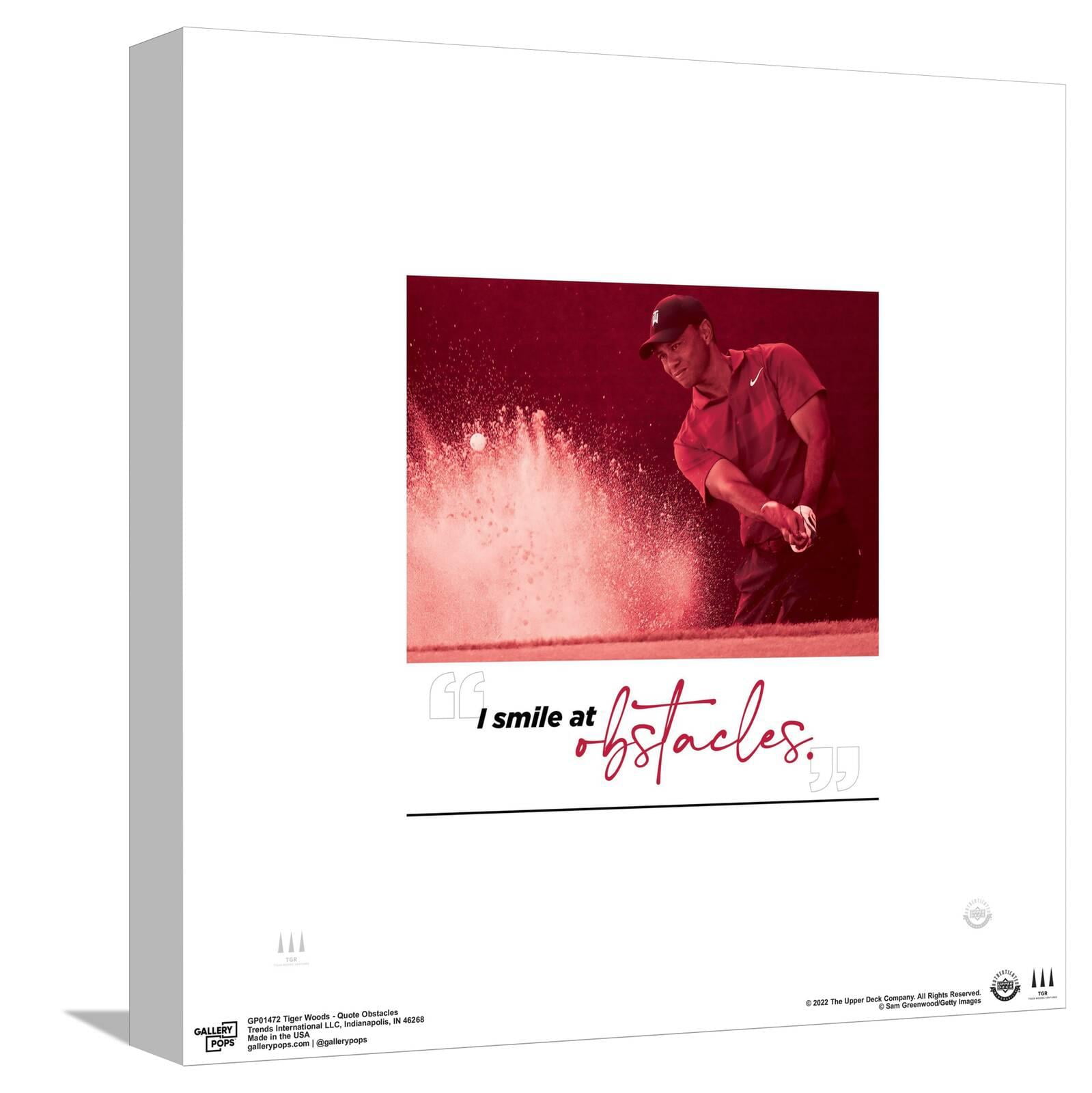 Gallery Pops Tiger Woods - Quote Obstacles Canvas Wall Art, Unframed ...