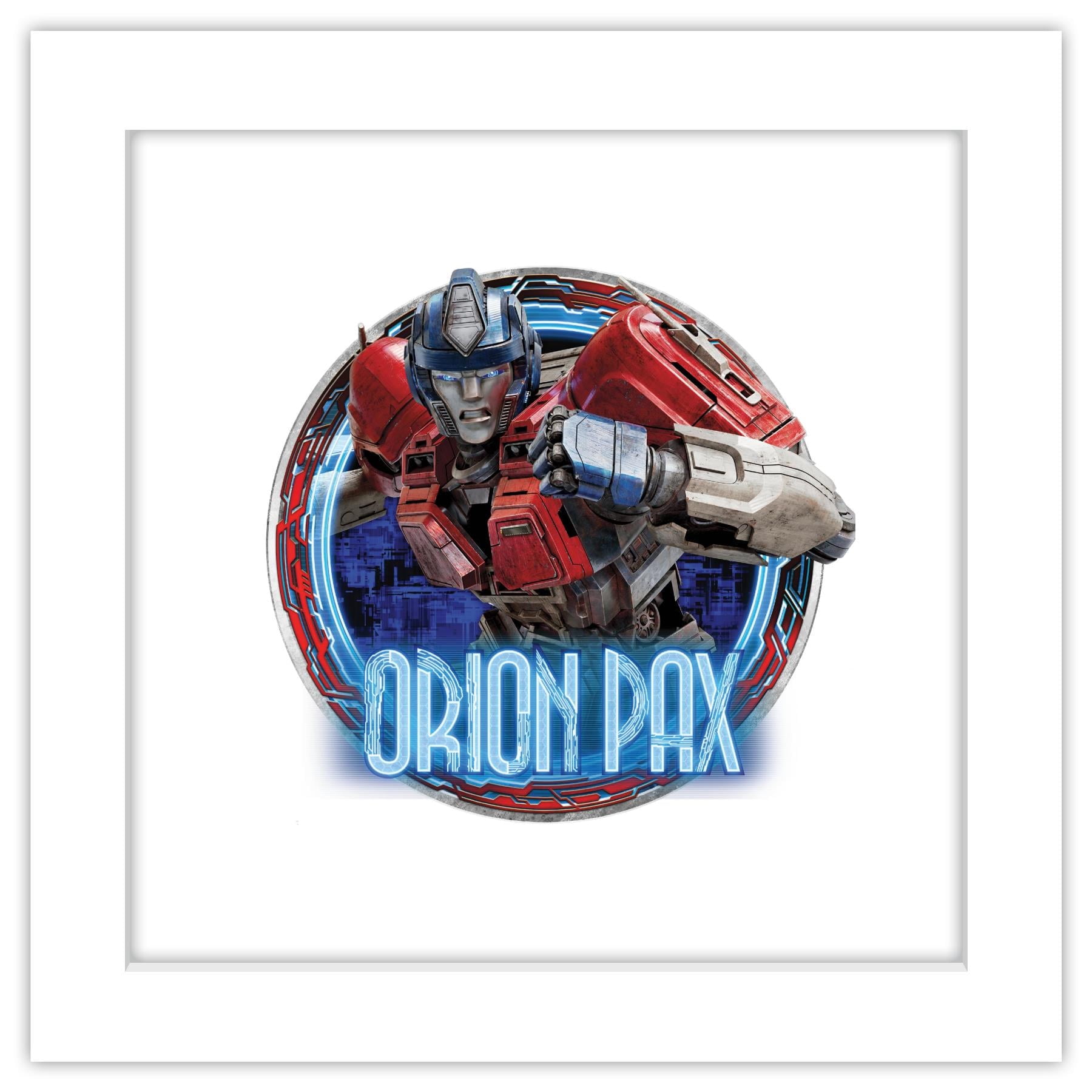 Gallery Pops Transformers One - Orion Pax Tech Badge Wall Art, White ...