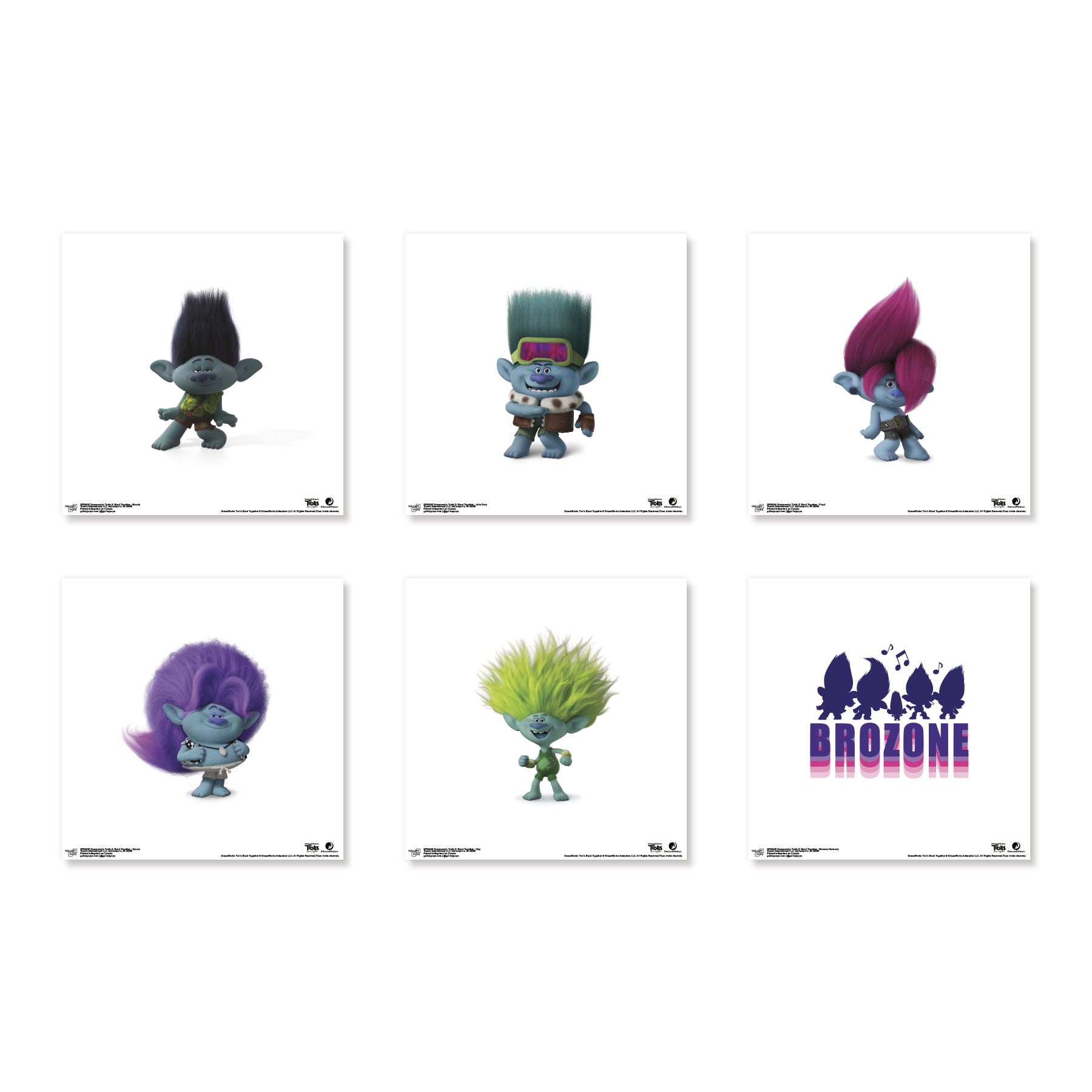 Gallery Pops Trolls Band Together - Brozone Wall Art Bundle (6-Pack ...