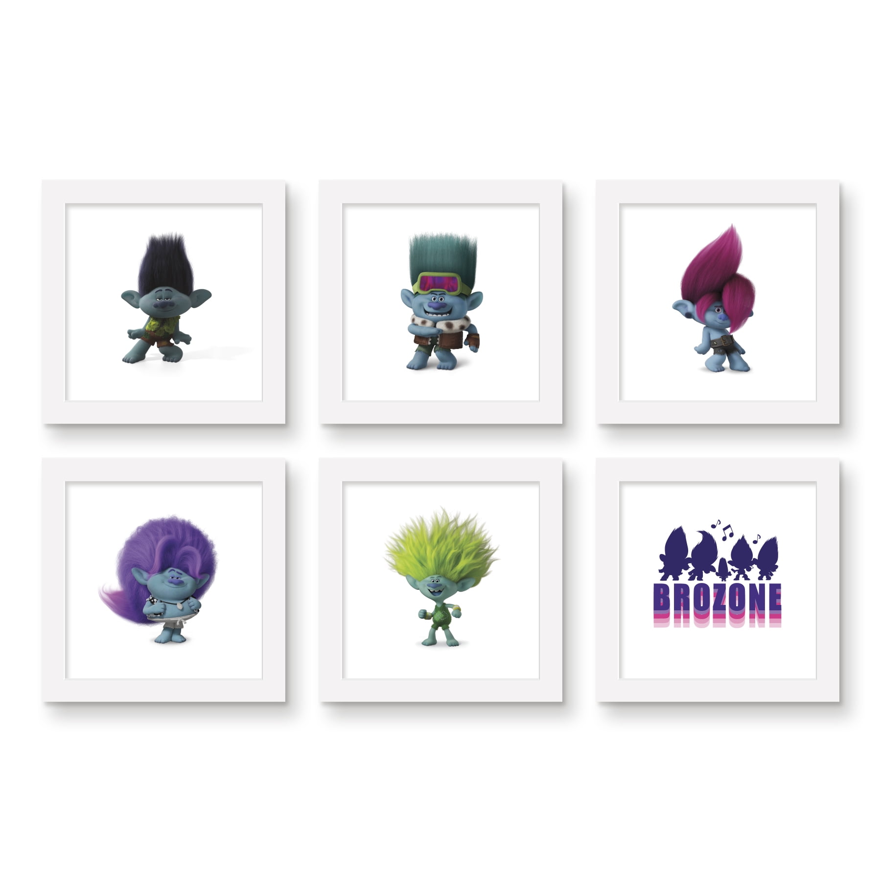 Gallery Pops Trolls Band Together - Brozone Wall Art Bundle (6-Pack ...