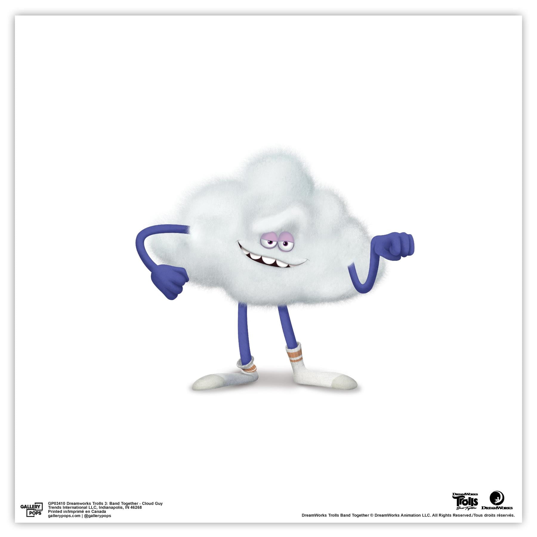 Gallery Pops Trolls Band Together - Cloud Guy Wall Art, Unframed Version, 12" x 12" - Walmart.com